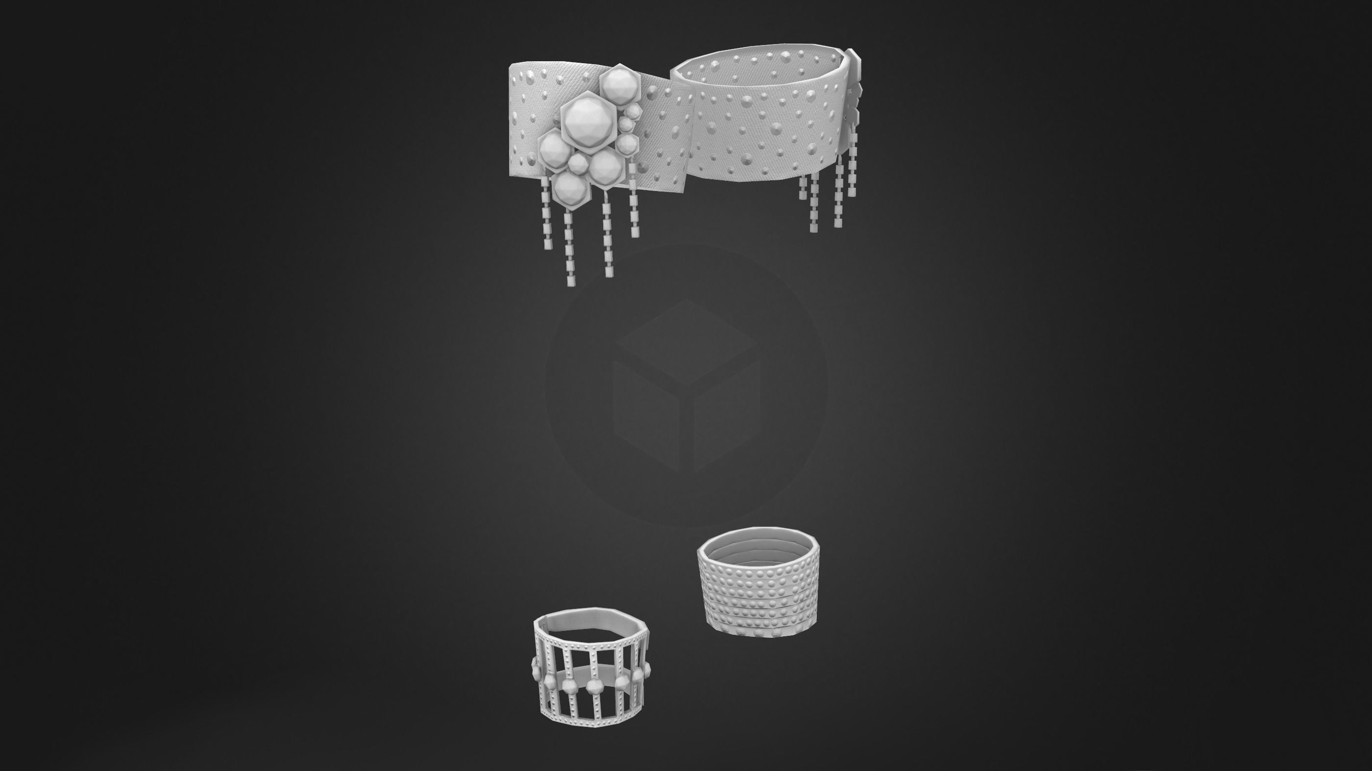 3D model Belly Dance Arm Pieces VR / AR / low-poly | CGTrader