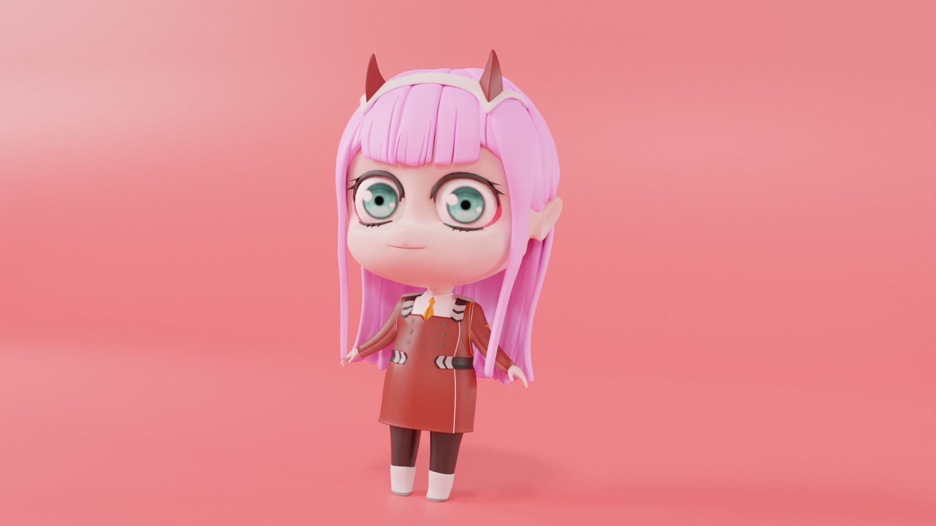 Zero Two Chibi 3D model | CGTrader