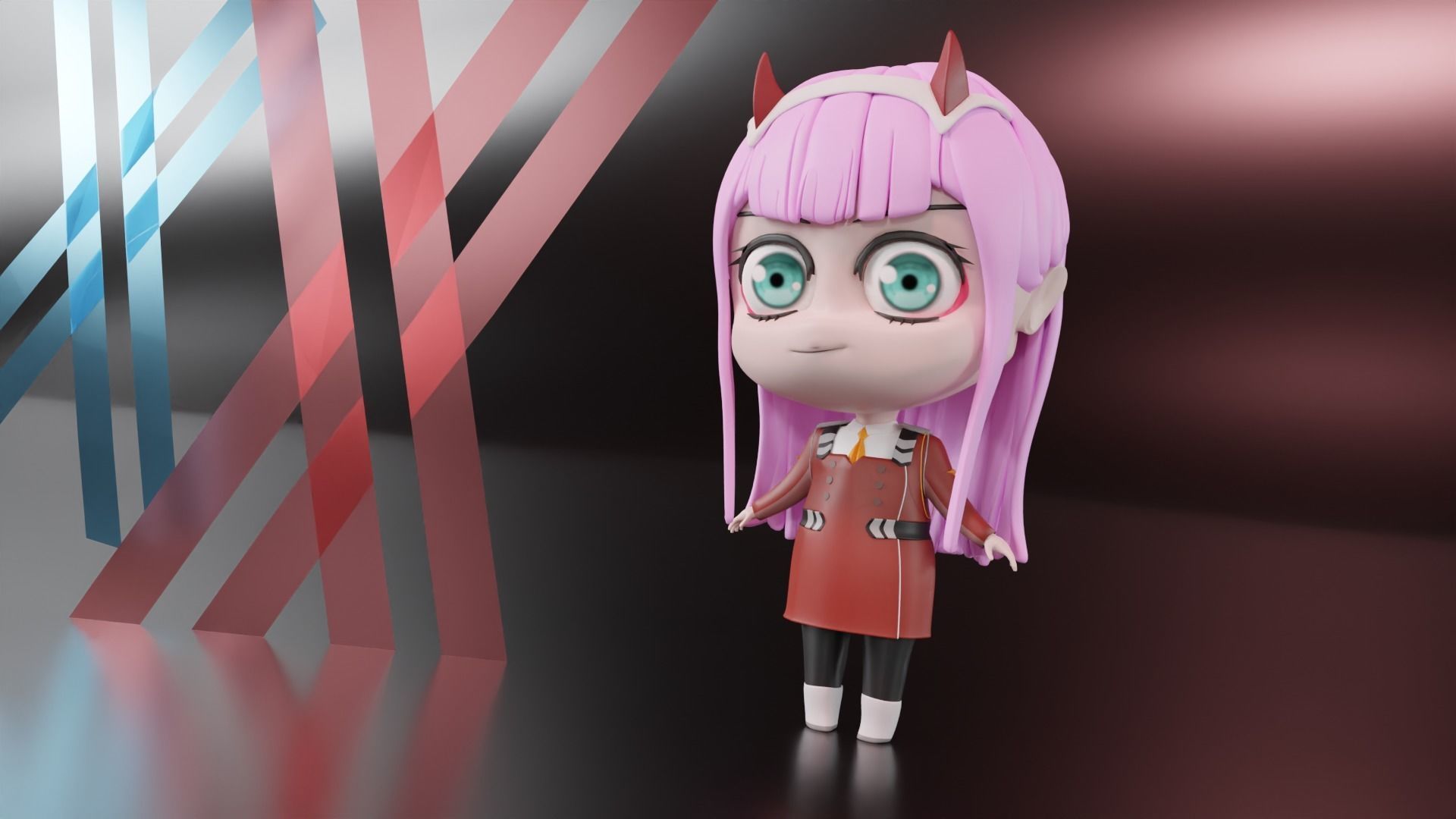 Zero Two Chibi 3D model | CGTrader
