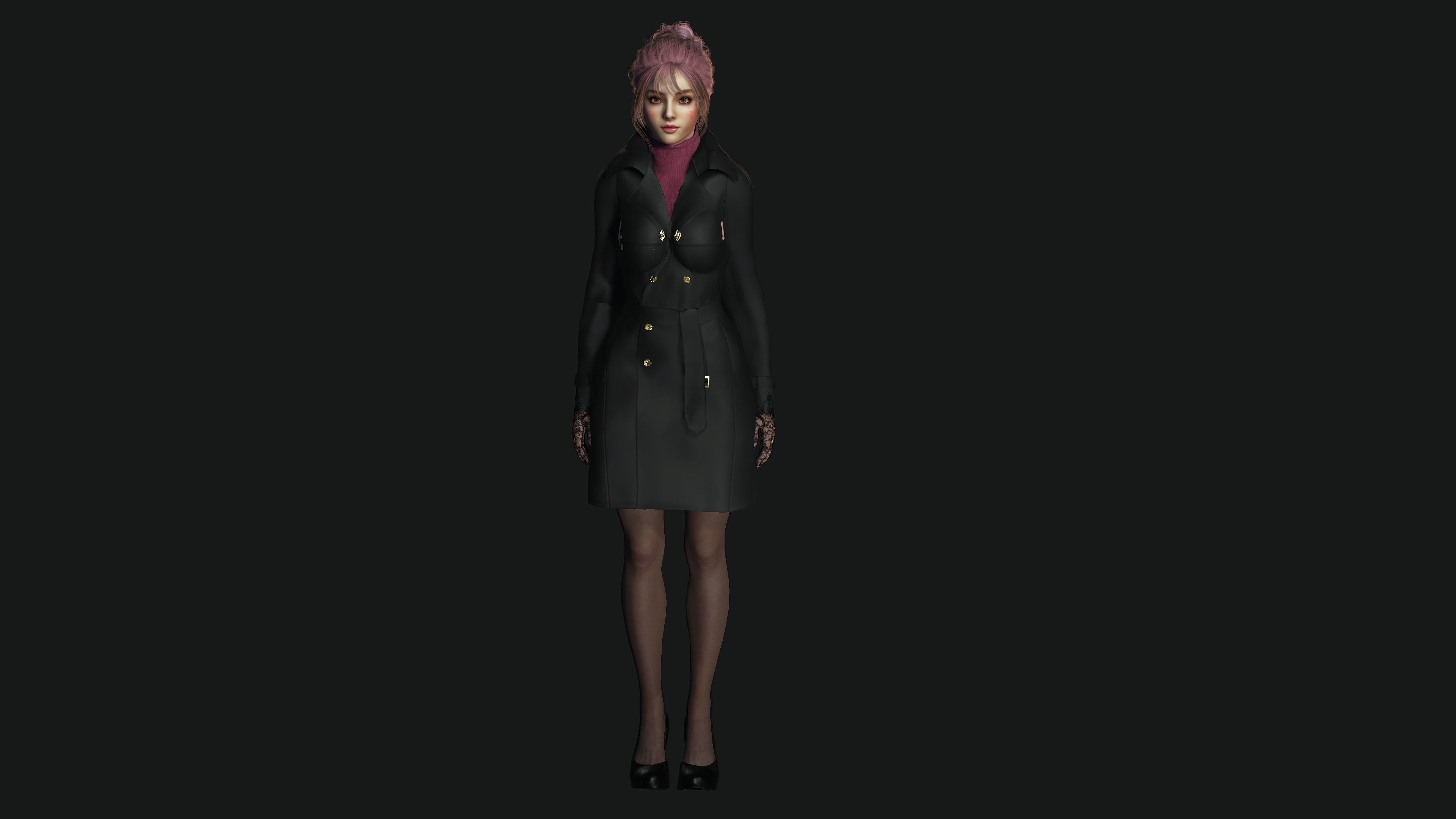 3D model 3D AAA Realistic Office Girl Character - Office Girl VR / AR ...