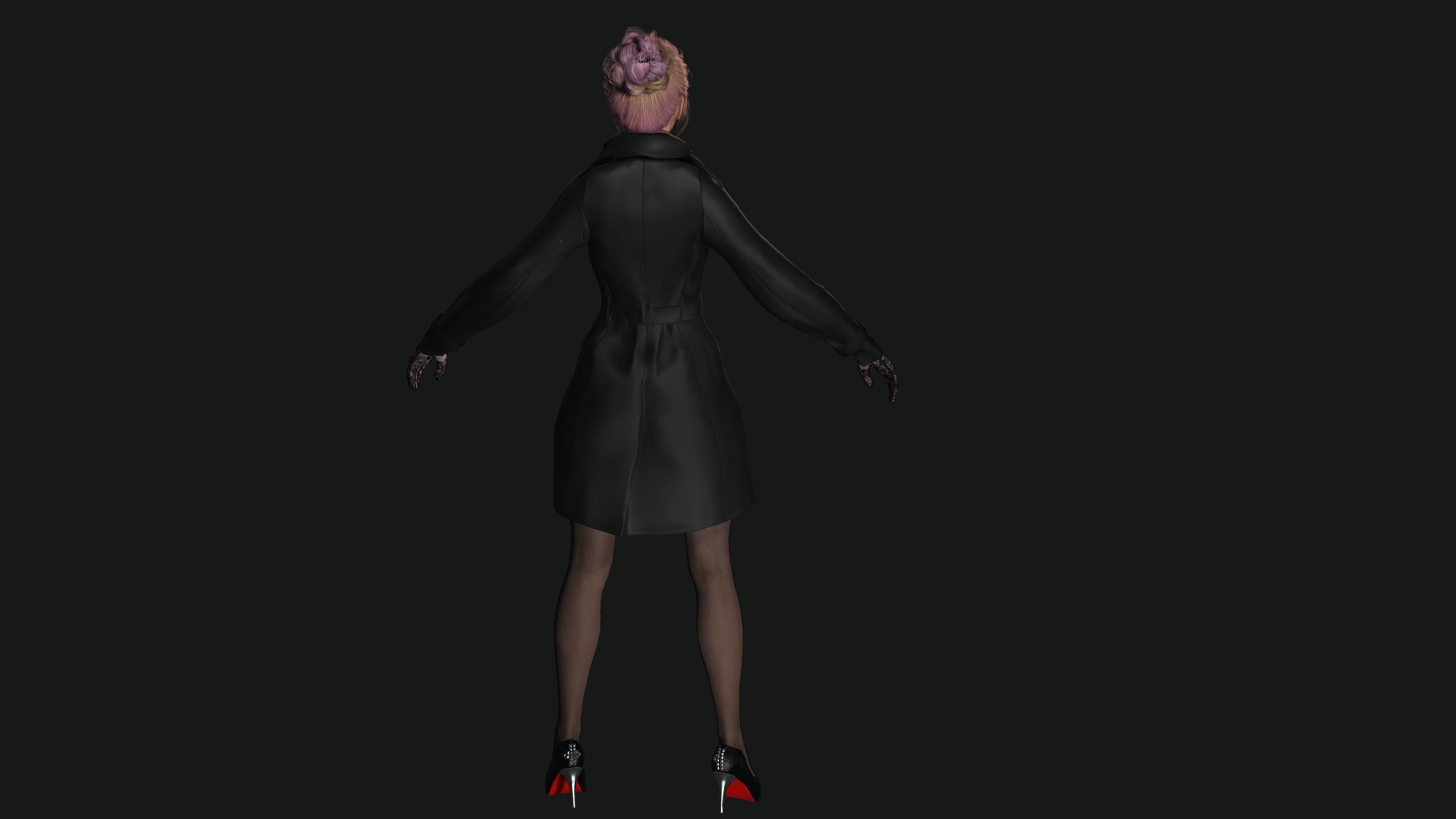 3D model 3D AAA Realistic Office Girl Character - Office Girl VR / AR ...