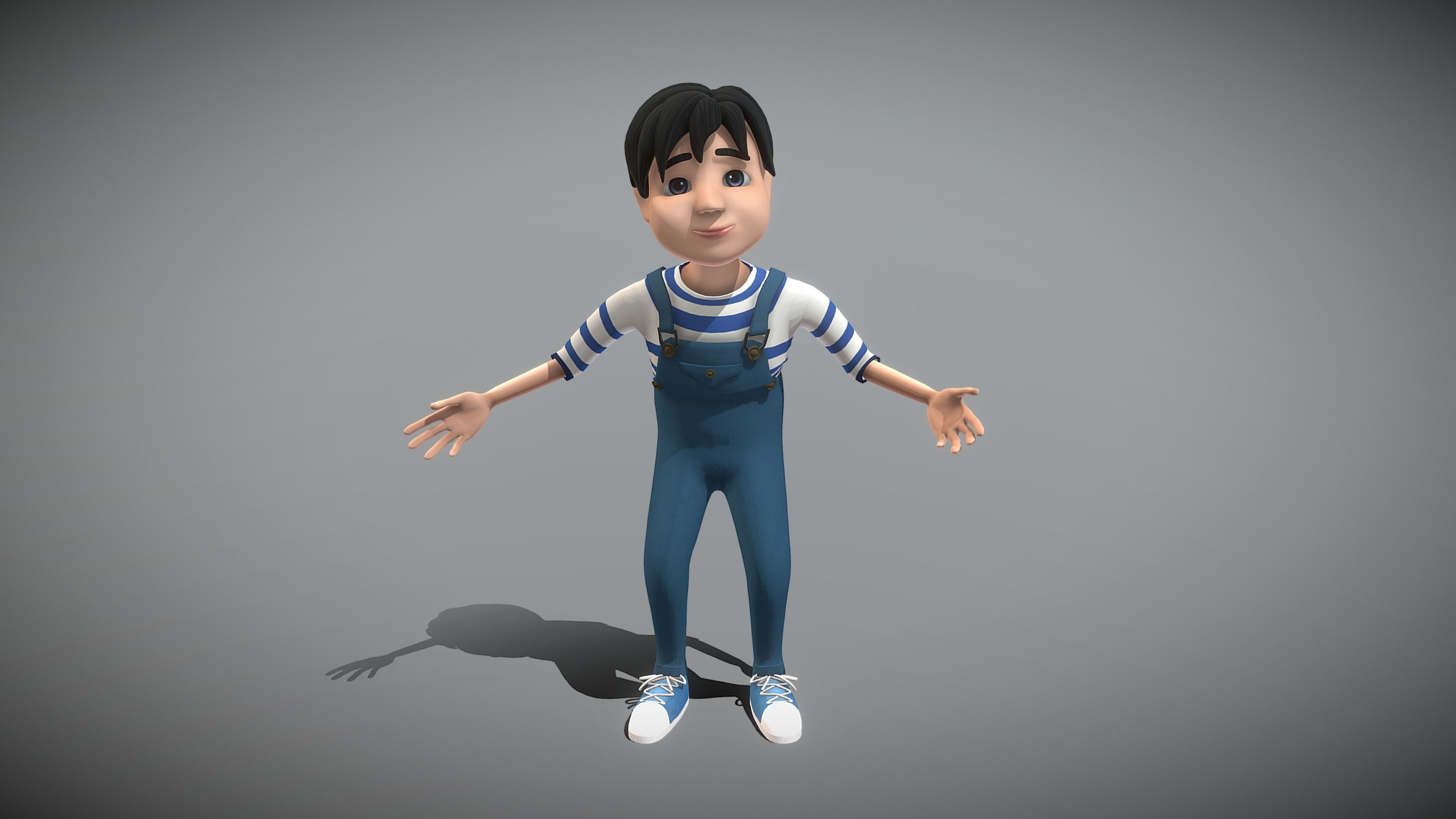 3D model Cartoon Boy VR / AR / low-poly rigged animated | CGTrader