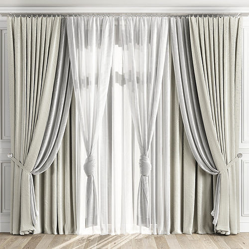 Curtain Set 510C 3D model | CGTrader