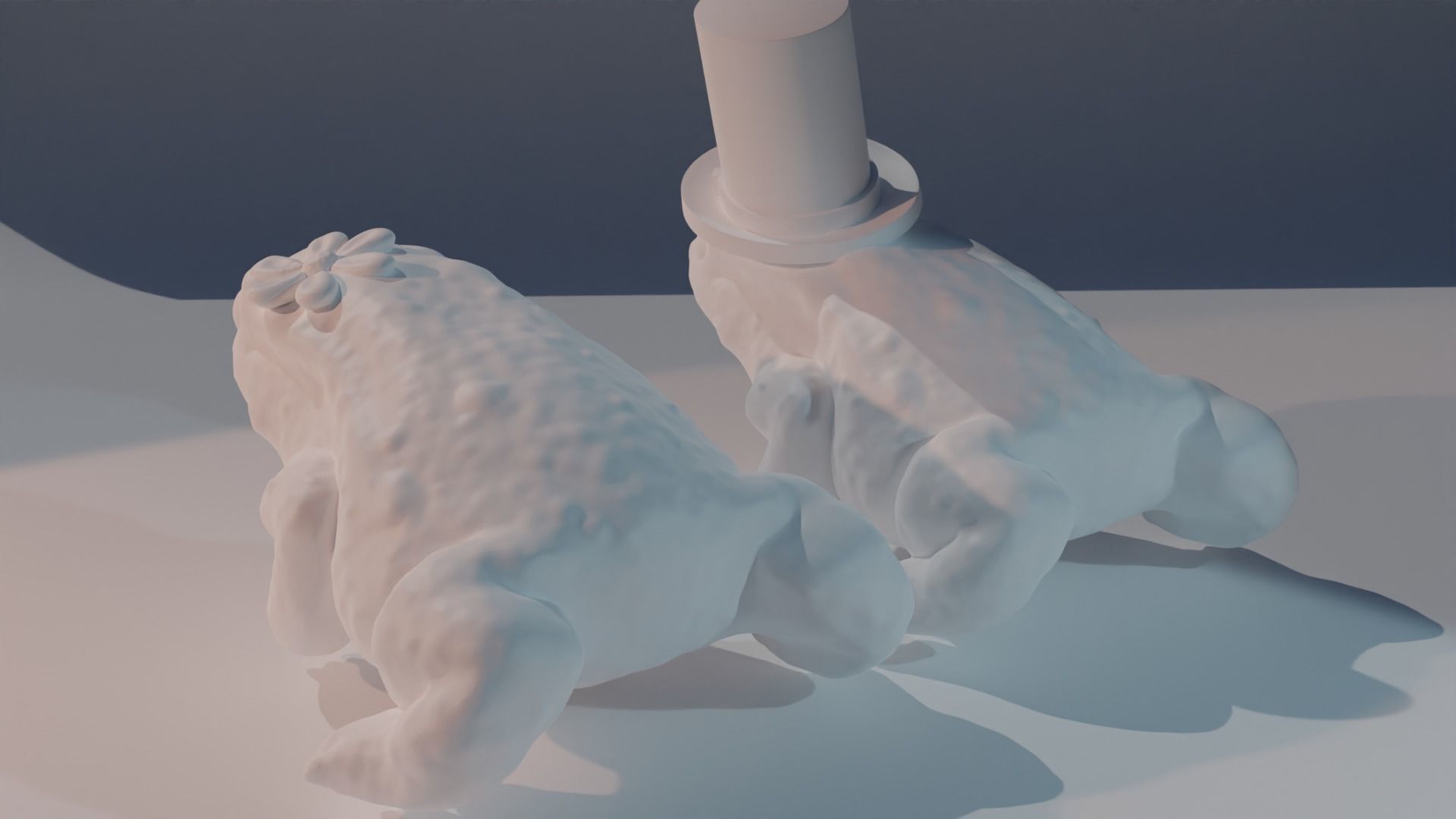 Bridal couple toads 3D model 3D printable | CGTrader