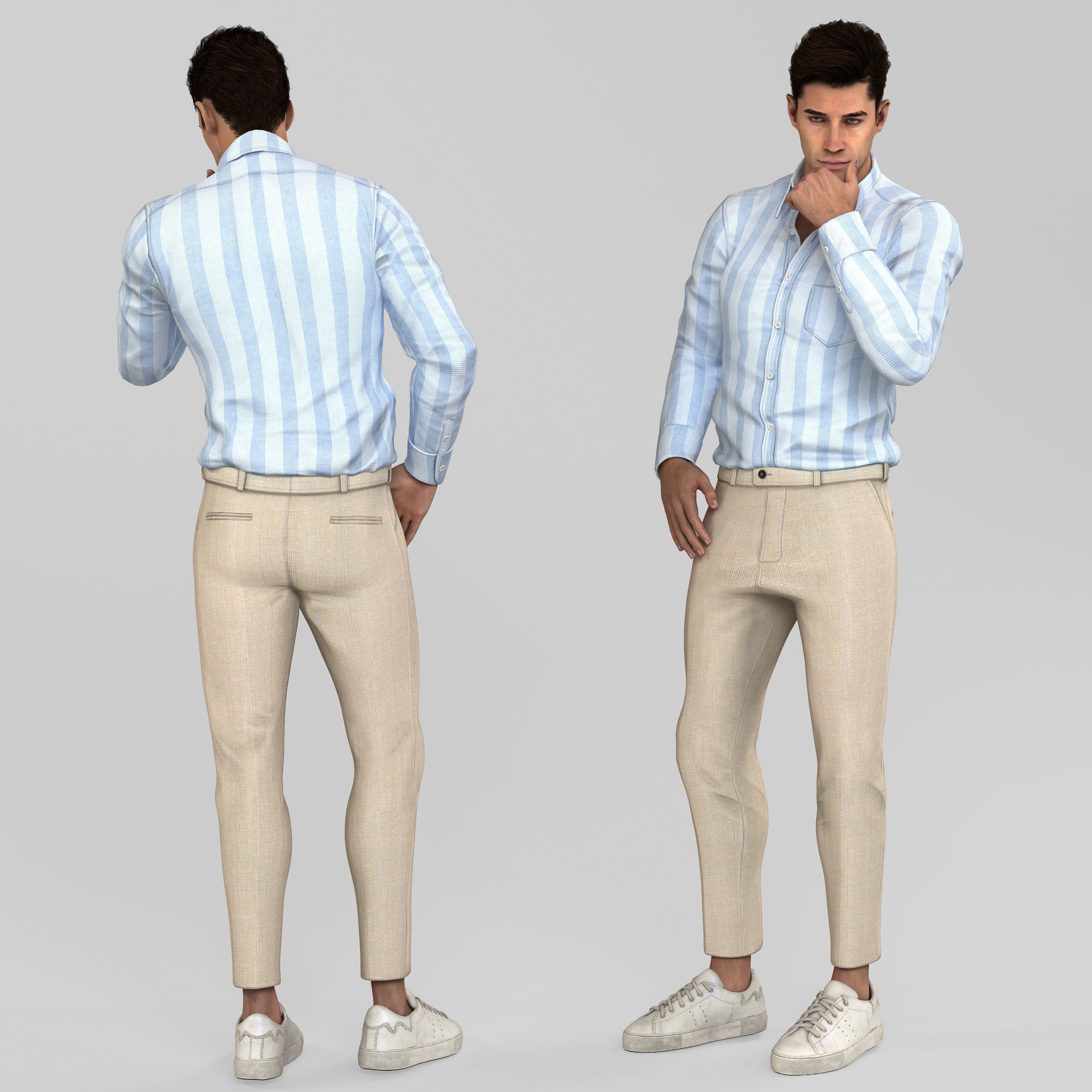 3D model character David VR / AR / low-poly | CGTrader