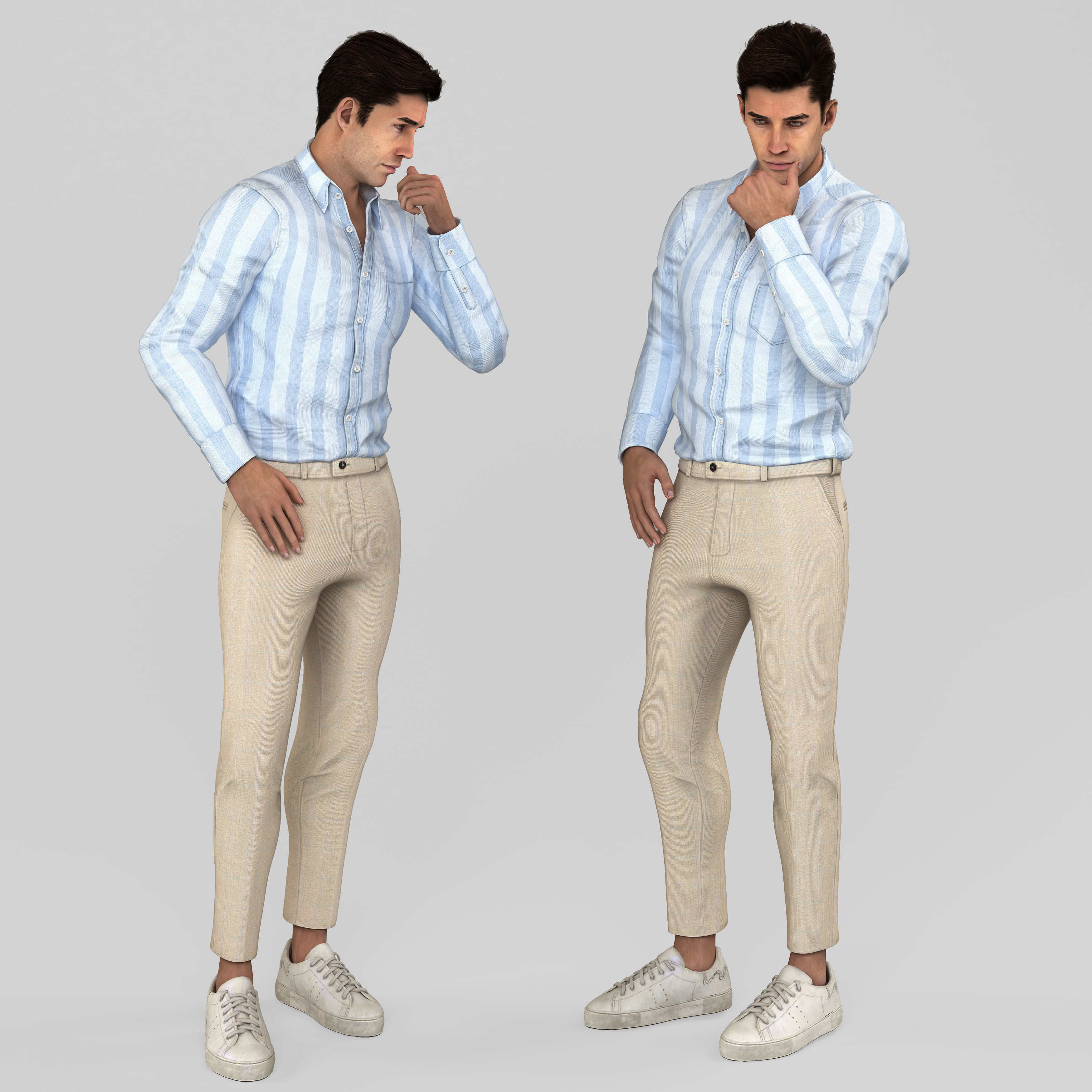 3D model character David VR / AR / low-poly | CGTrader