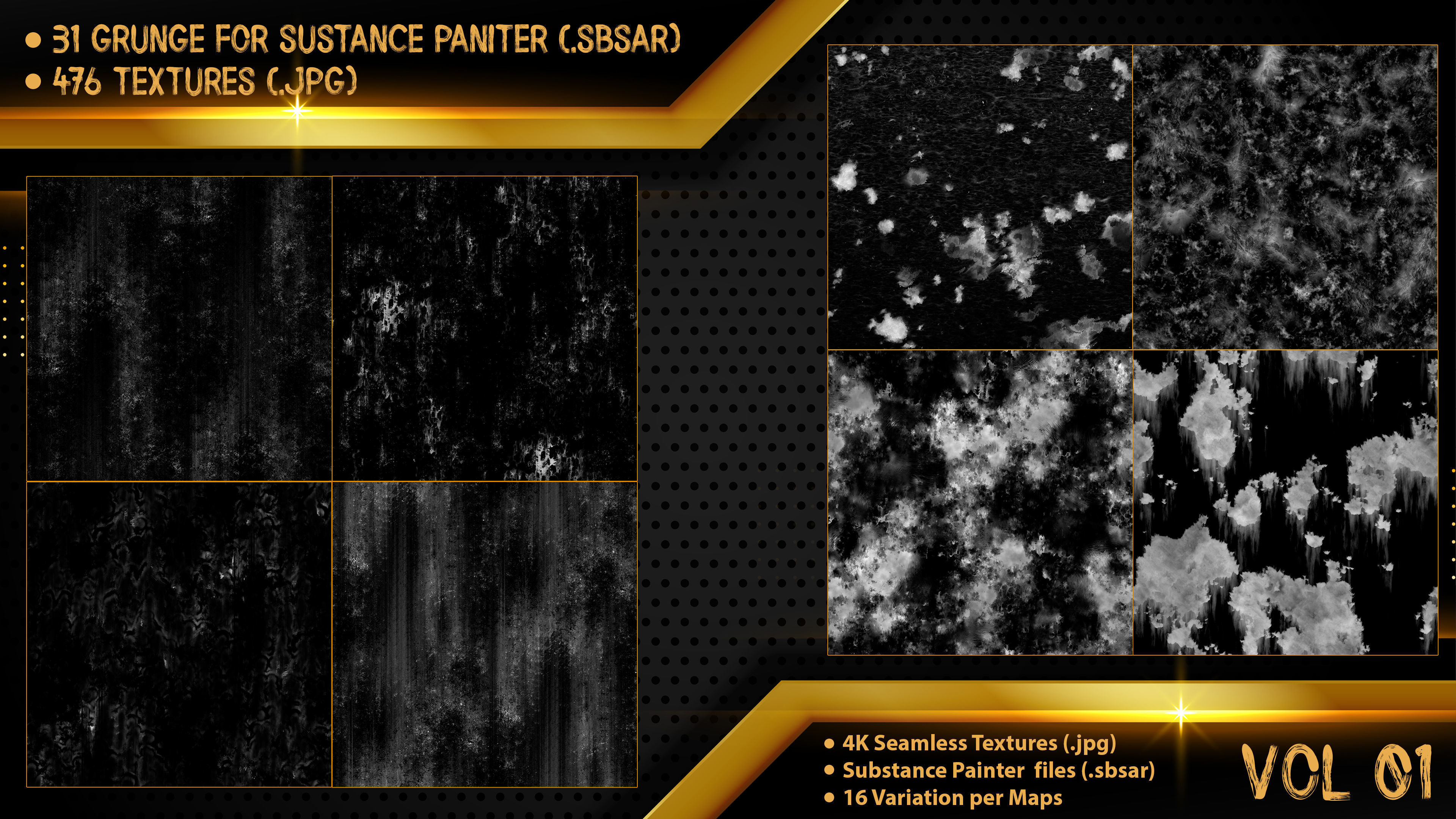 31 Grunge For Substance Painter and 476 Textures Texture | CGTrader