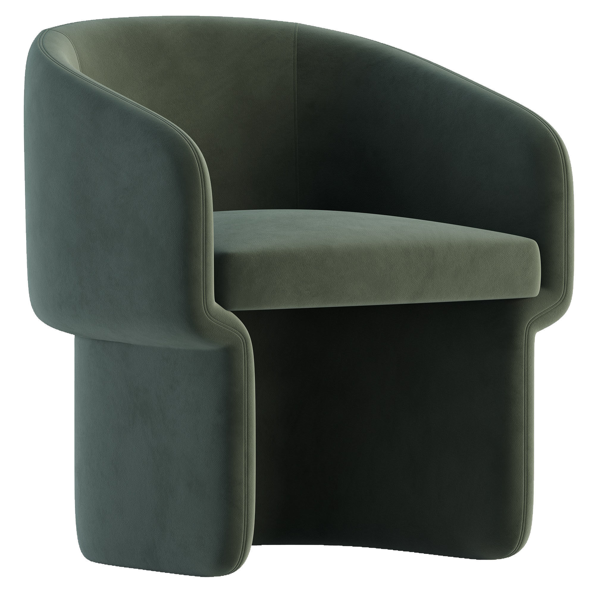 Lowrance Velvet Barrel chair 3D model | CGTrader