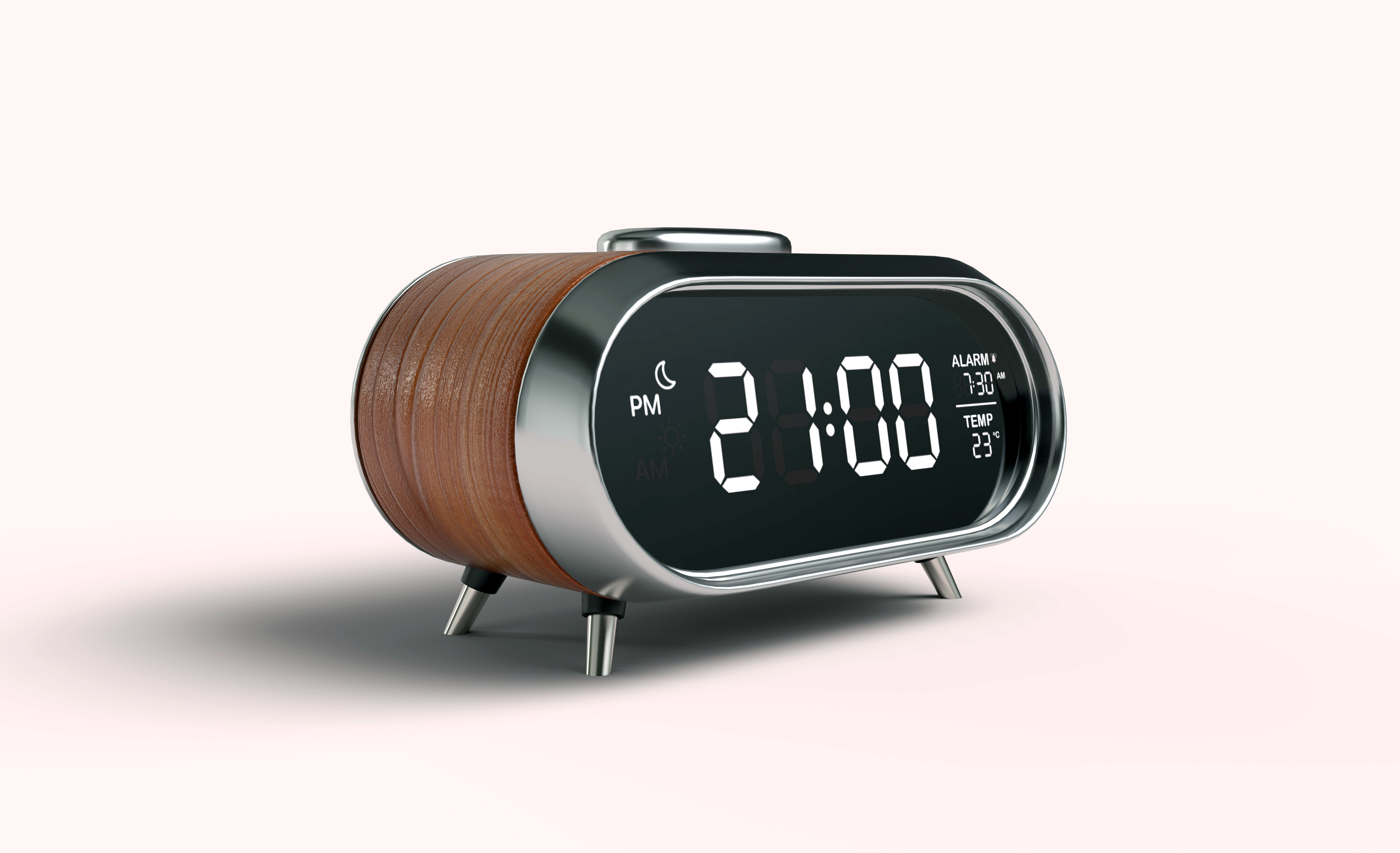 Classic Digital alarm clock 3D model | CGTrader