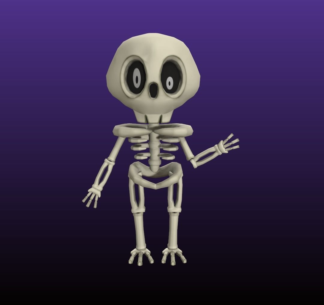 3D model Cartoon style skeleton game asset VR / AR / low-poly | CGTrader