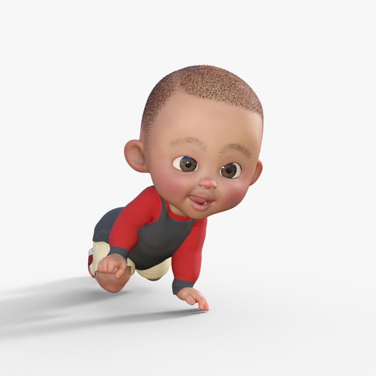 Cartoon Baby Rigged 3D model rigged | CGTrader