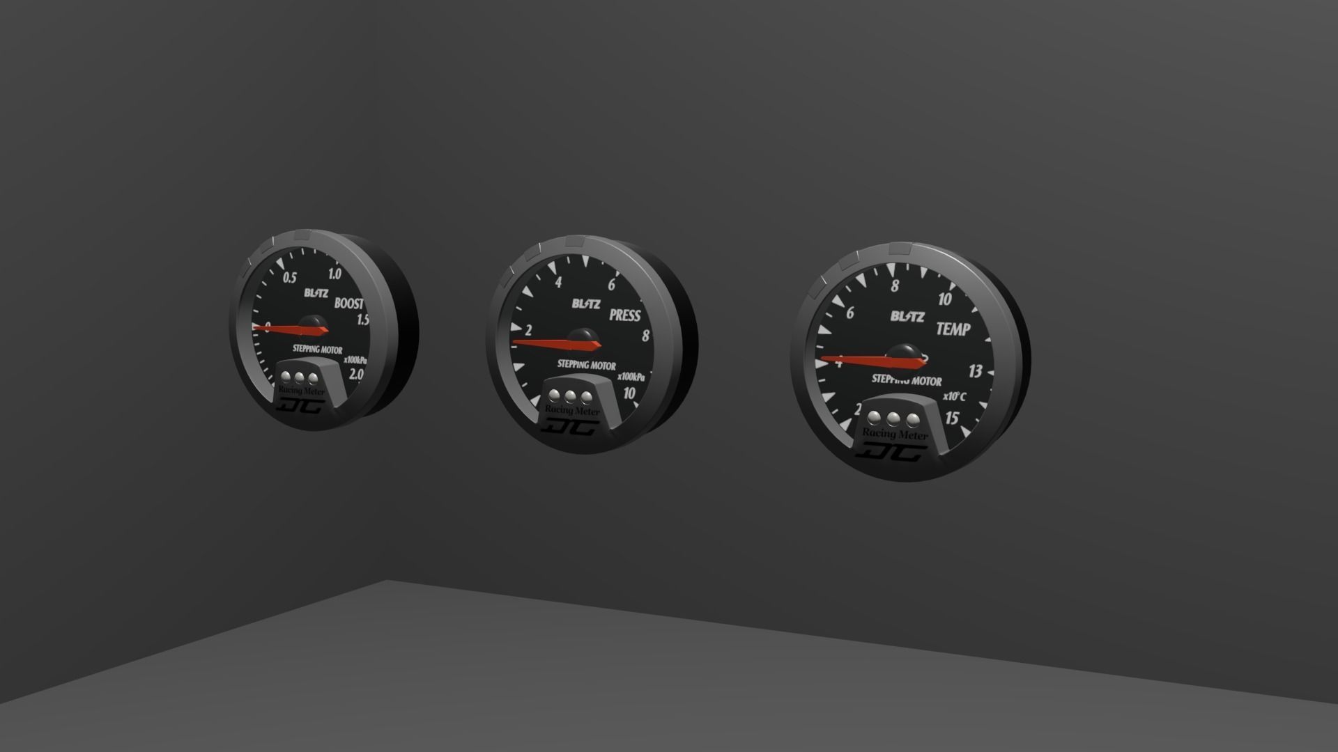 Blitz Racing Meter DC Gauges 3D model | CGTrader