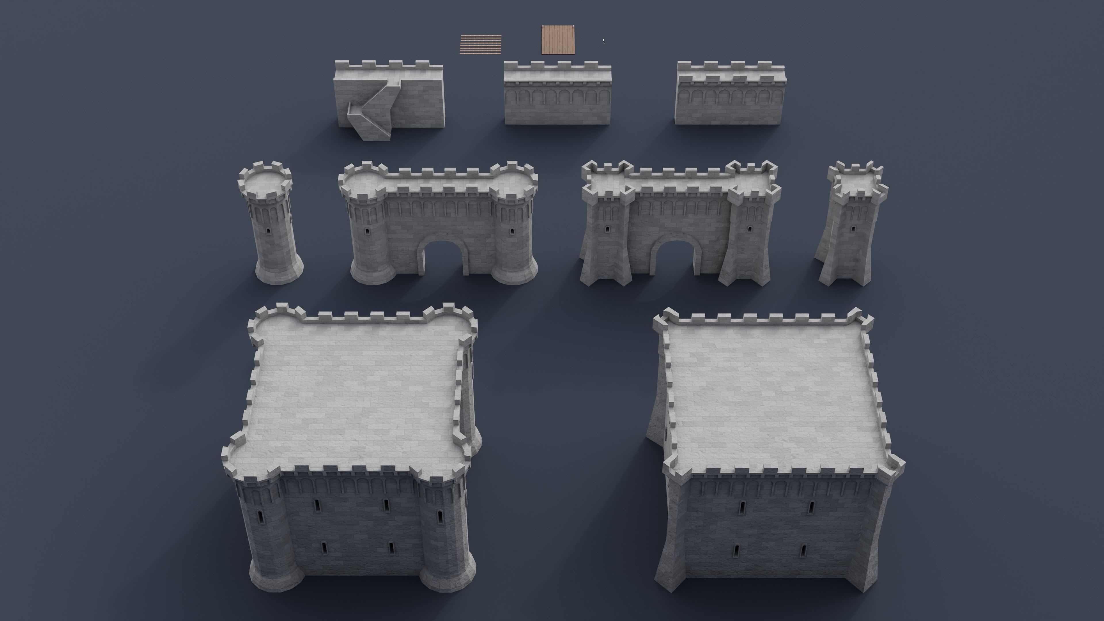 3D model Castle Asset Pack VR / AR / low-poly | CGTrader