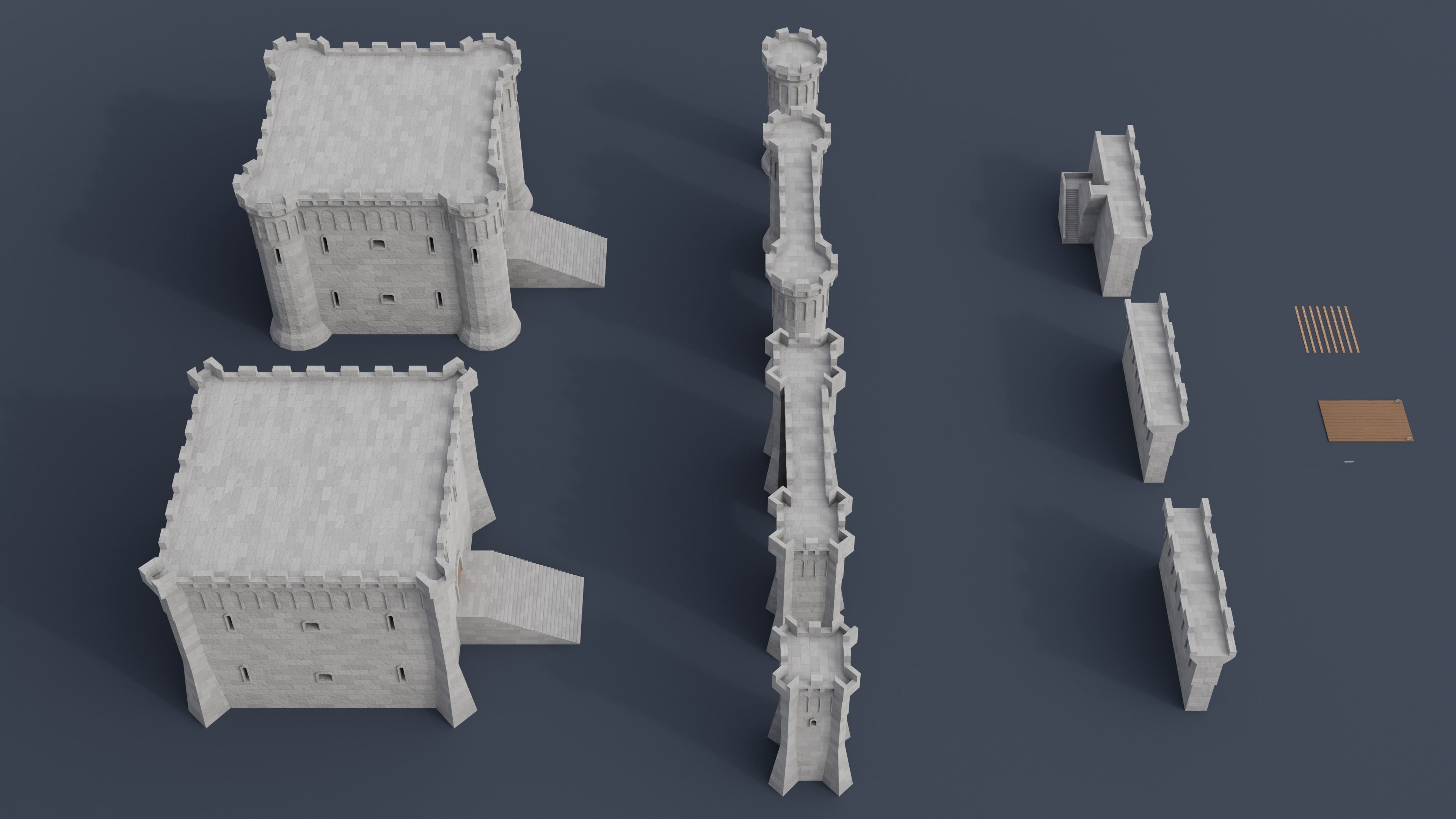 3D model Castle Asset Pack VR / AR / low-poly | CGTrader