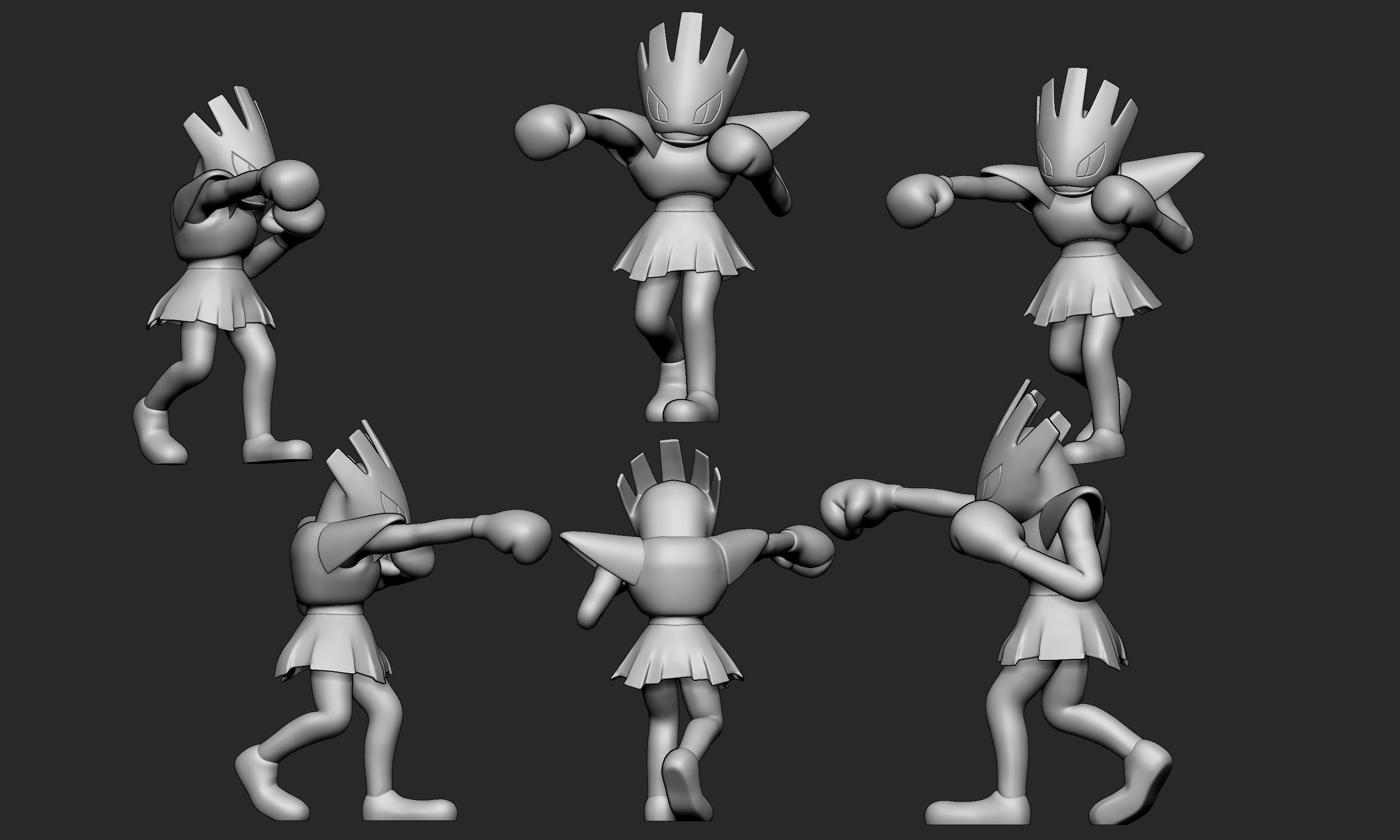 Pokemon - Hitmonchan with 2 poses 3D model 3D printable | CGTrader