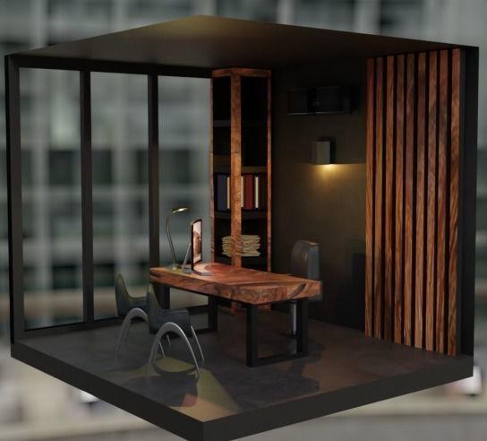 Loft-designed office 3D model | CGTrader