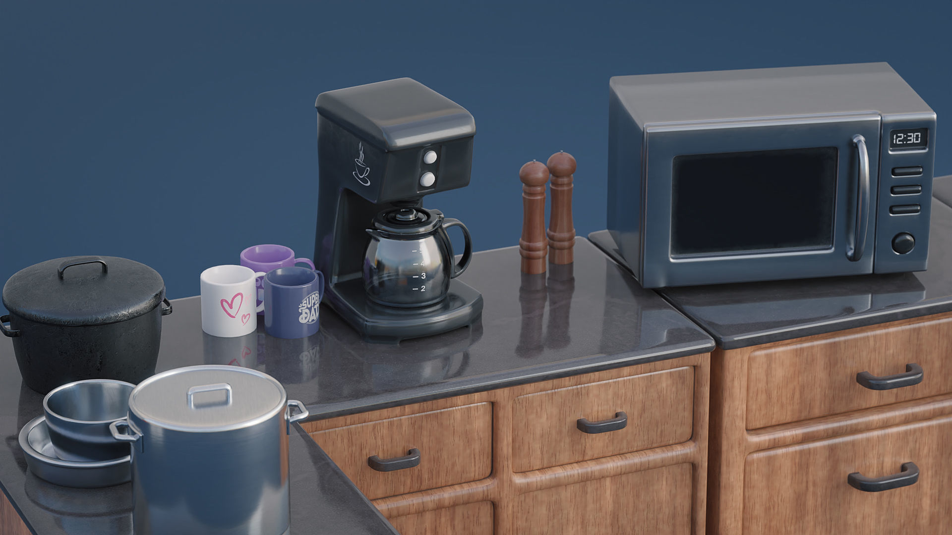 Stylized Kitchen Kit 3D model | CGTrader