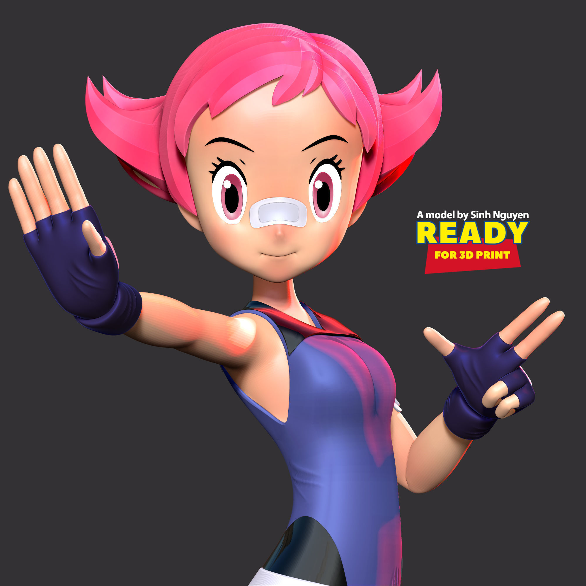 Maylene - Pokemon Fanart 3D model 3D printable | CGTrader