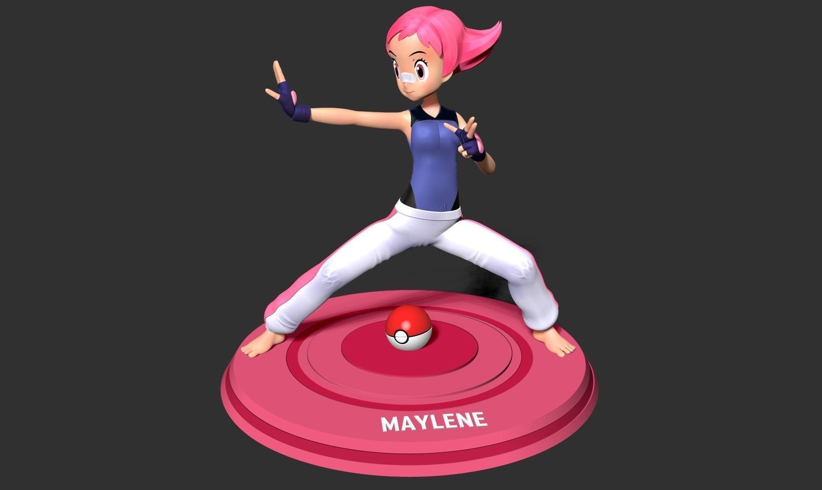 Maylene - Pokemon Fanart 3D model 3D printable | CGTrader