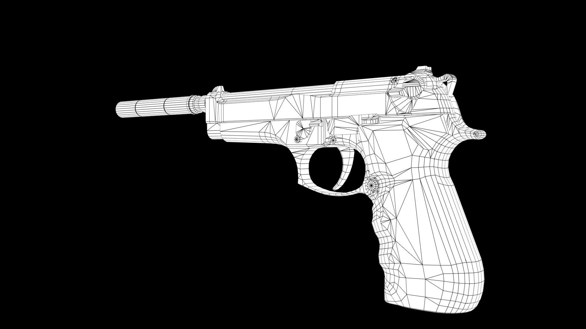 3D model pistol VR / AR / low-poly | CGTrader