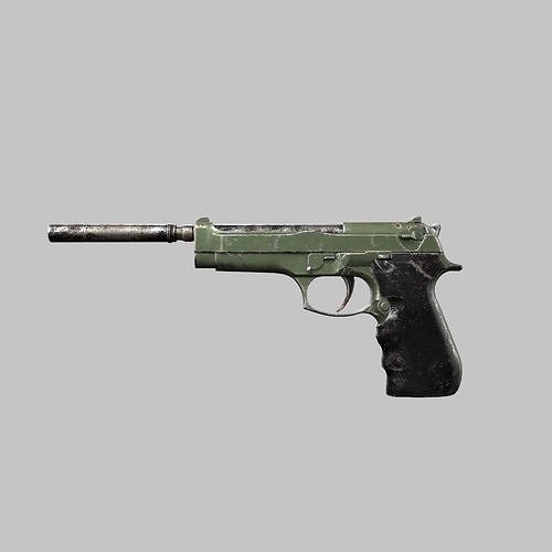 3D model pistol VR / AR / low-poly | CGTrader