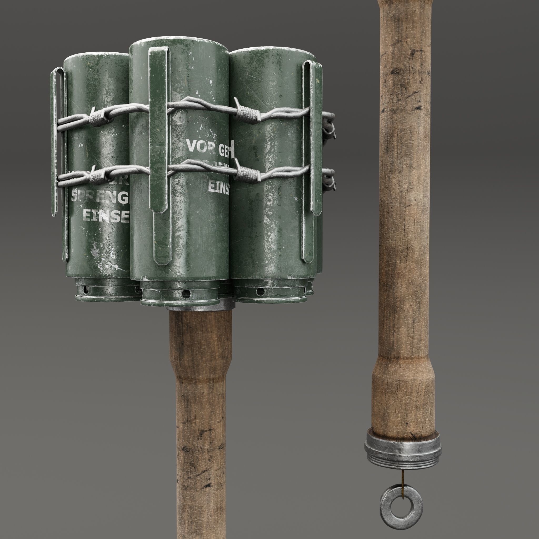 Anti-Tank Grenade shaded Maya 3D model | CGTrader