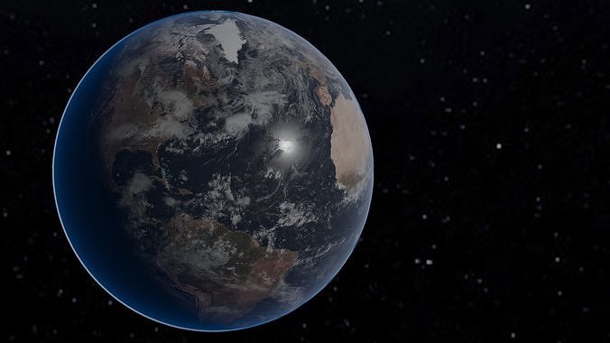 The Earth in space 3D model | CGTrader