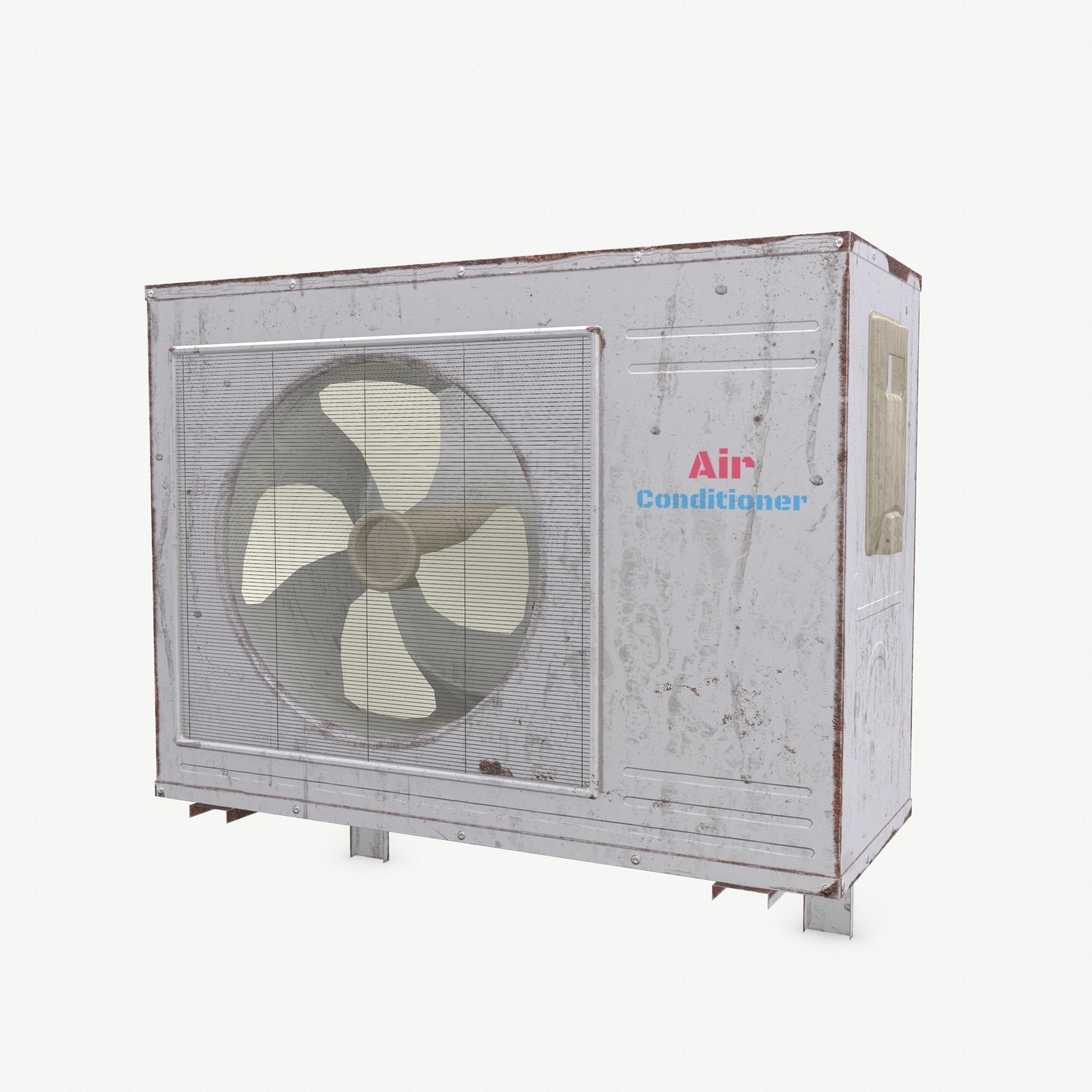 3D model Satellite Lantern Balcony Electricity box Air Conditioner VR ...