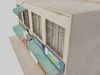 3D model typical street Building with shops with 4k pbr textures VR ...
