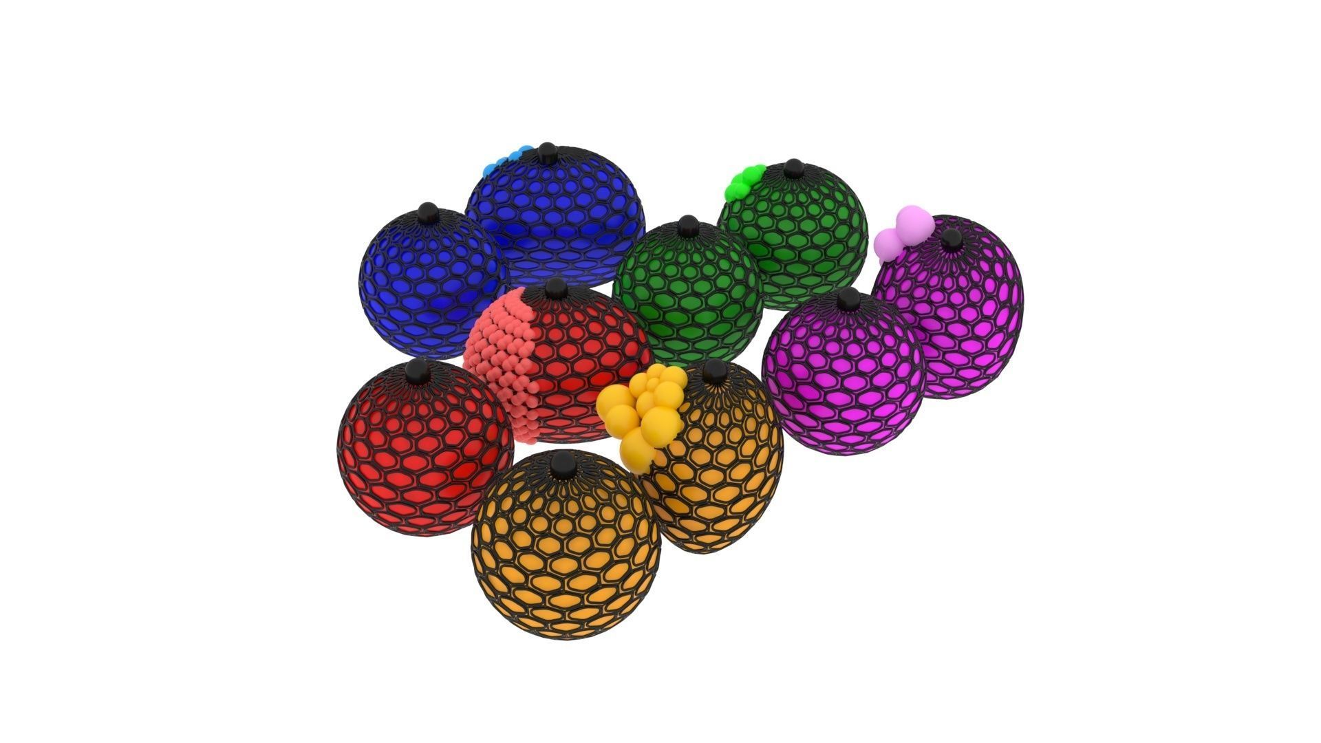 Squish Balls In Net 3D model | CGTrader