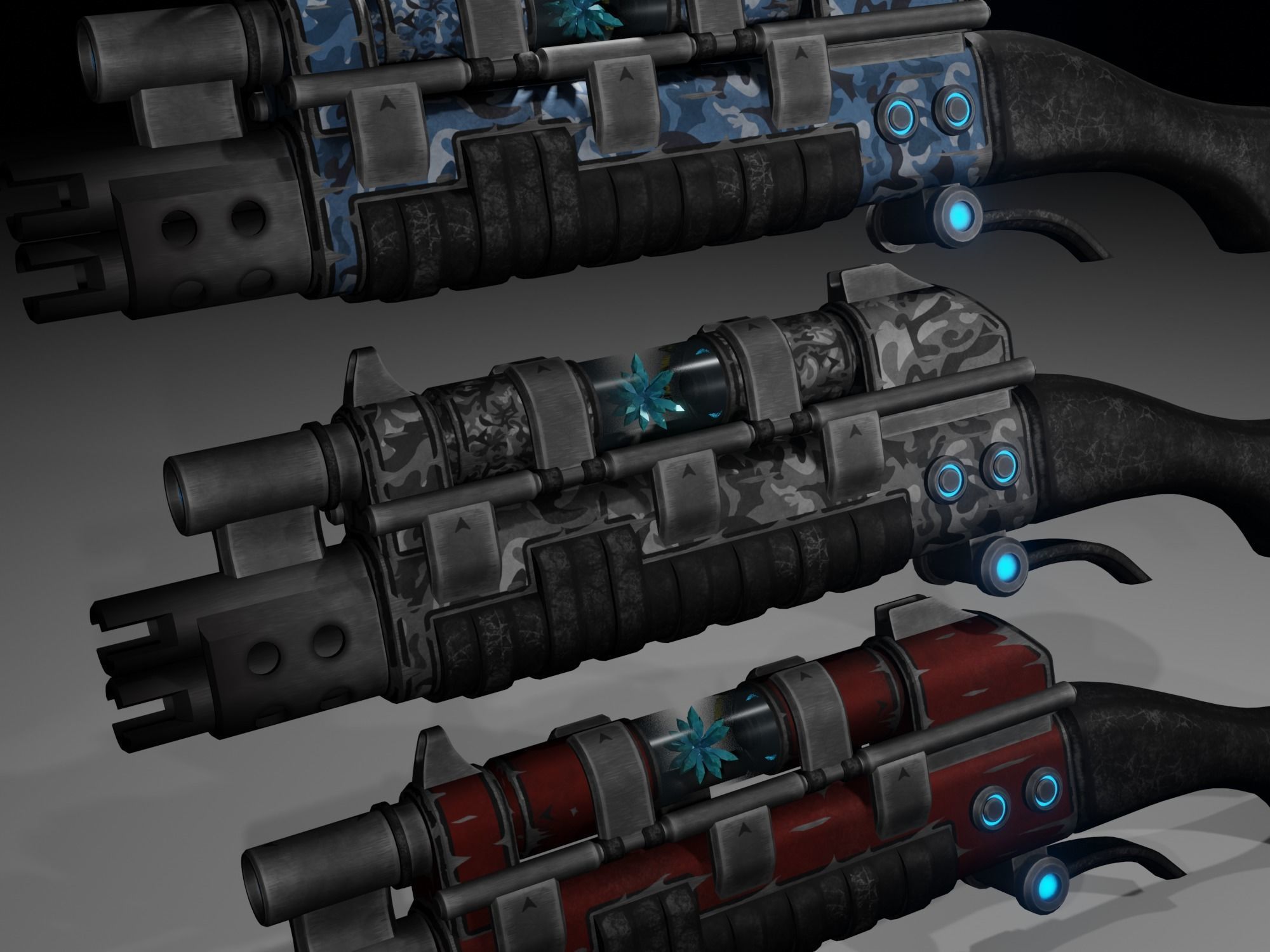 3D model Sci-fi assault rifle with crystal VR / AR / low-poly | CGTrader