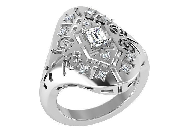 Royal Ladies ring 2936 3D print model 3D model 3D printable | CGTrader