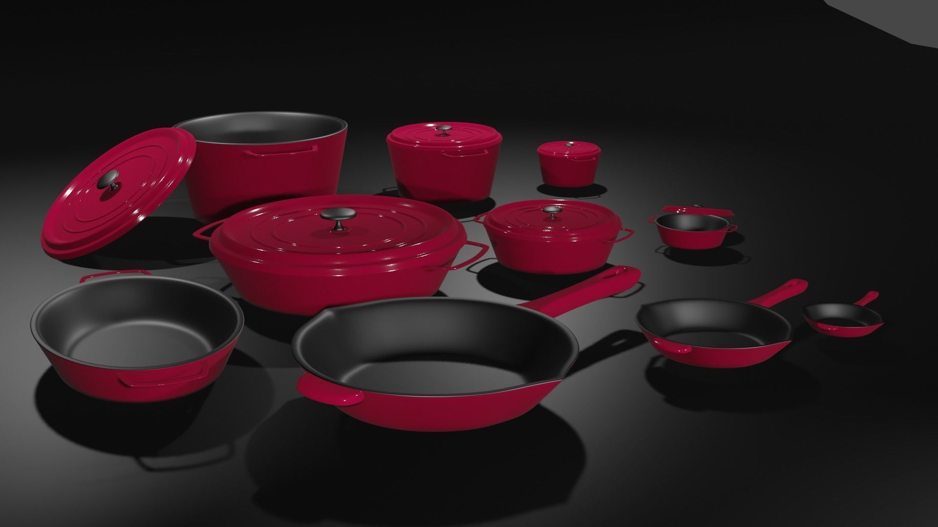 cast iron cookware 3D model | CGTrader