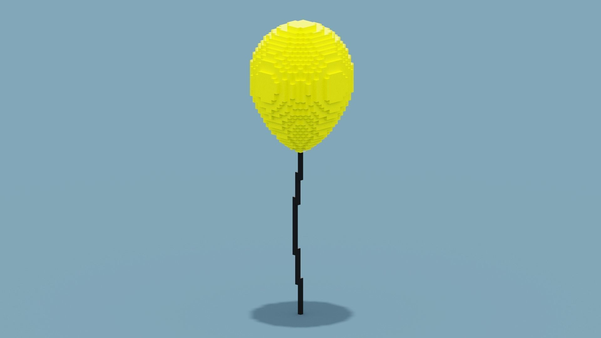 3D model Voxel Yellow Balloon VR / AR / low-poly | CGTrader
