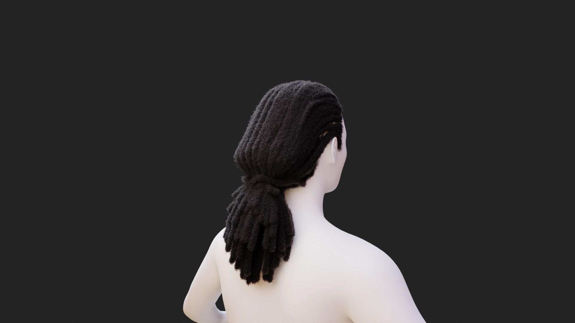 Dreadlocks Low Ponytail 3D model | CGTrader