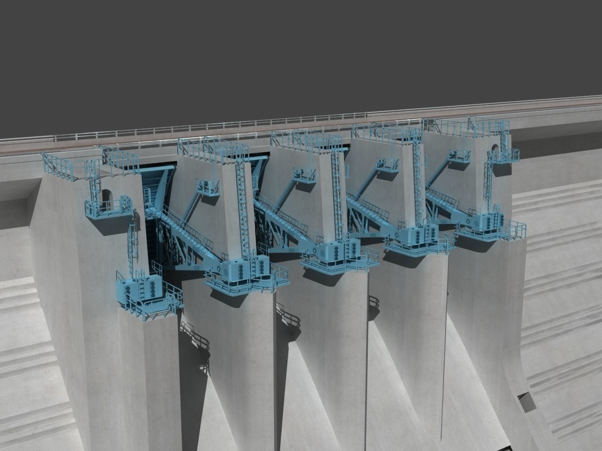 3D Dam Sluice gate 3D model | CGTrader