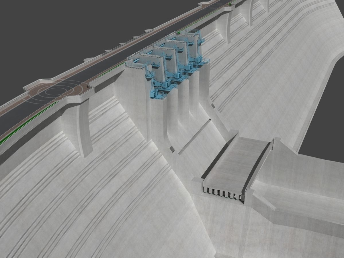 3D Dam Sluice gate 3D model | CGTrader