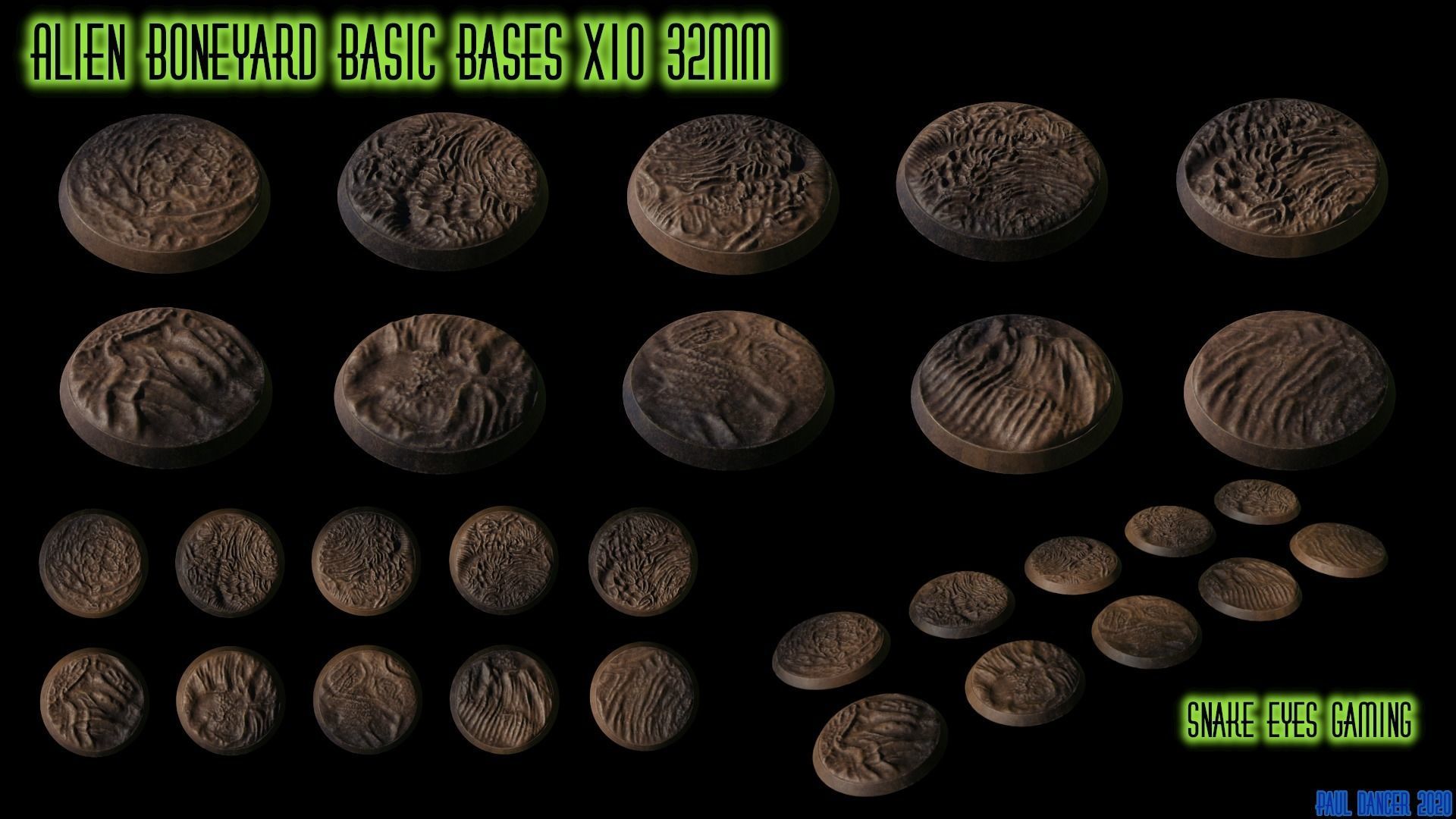 Miniature bases Mega Pack 3D model 3D printable | CGTrader