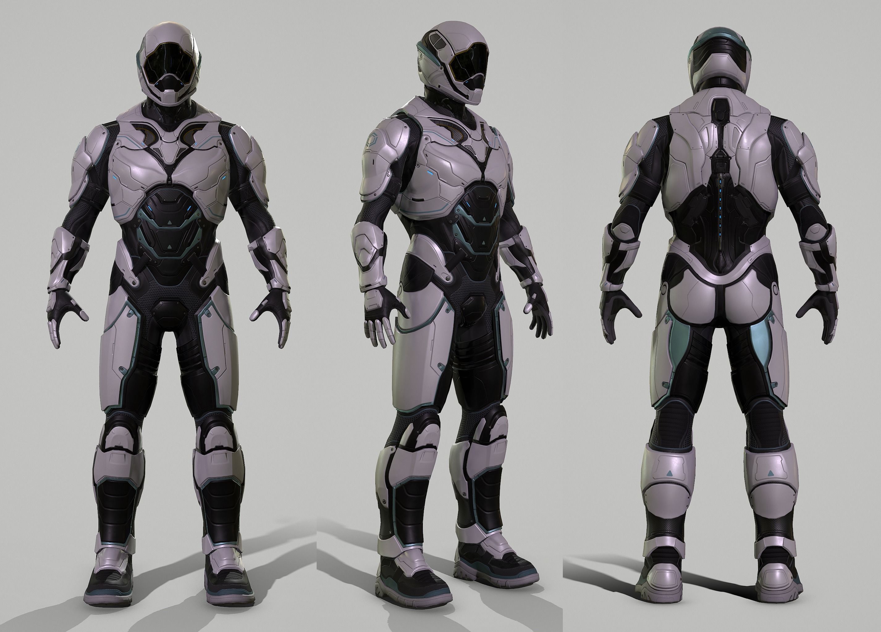 3D model Futuristic Soldier Sci-fi low poly VR / AR / low-poly | CGTrader