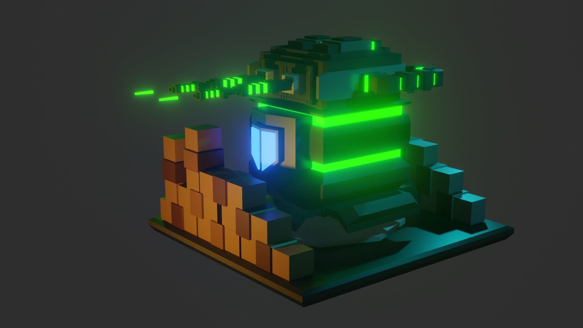 Laser turret for game free VR / AR / low-poly 3D model | CGTrader