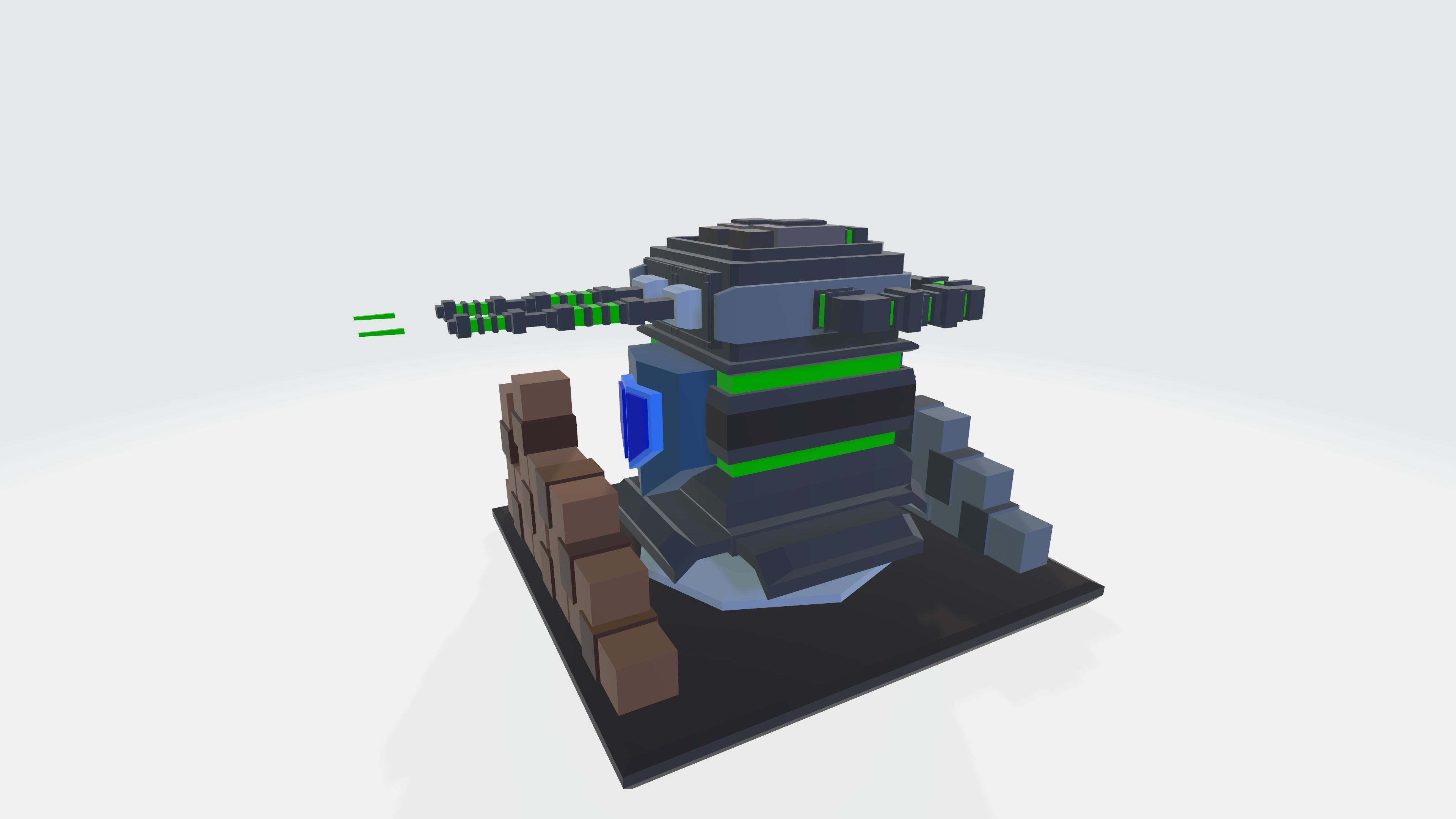 Laser turret for game free VR / AR / low-poly 3D model | CGTrader