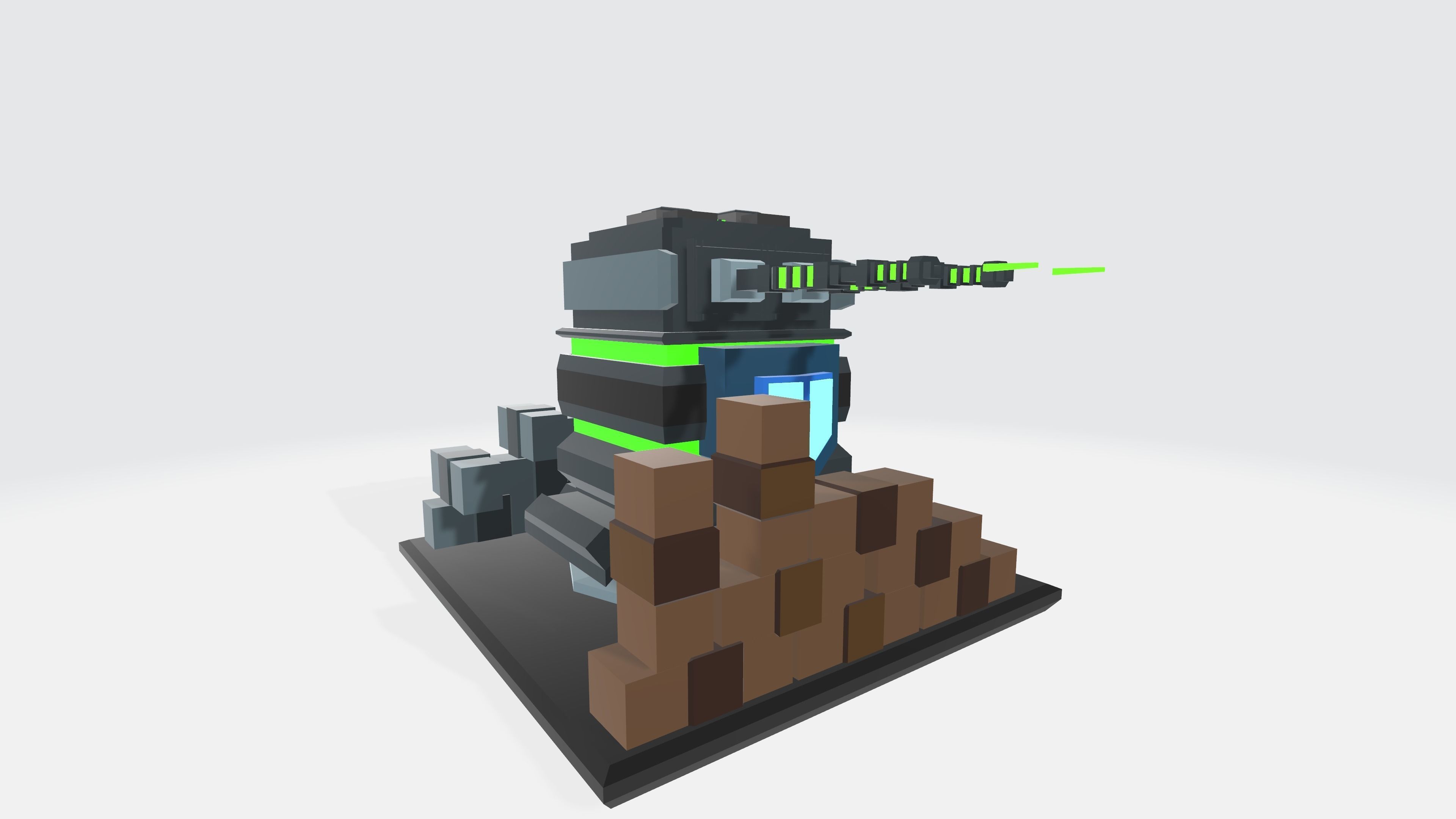Laser turret for game free VR / AR / low-poly 3D model | CGTrader