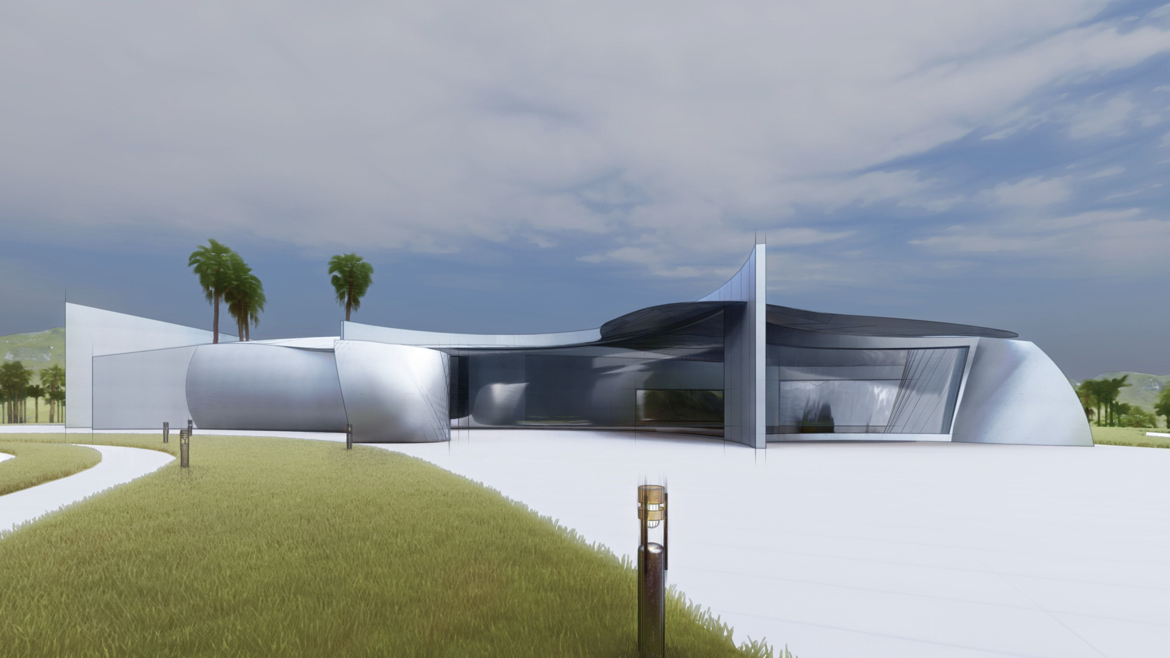 3D model Metaverse House Design Modern House Design VR / AR / low-poly ...