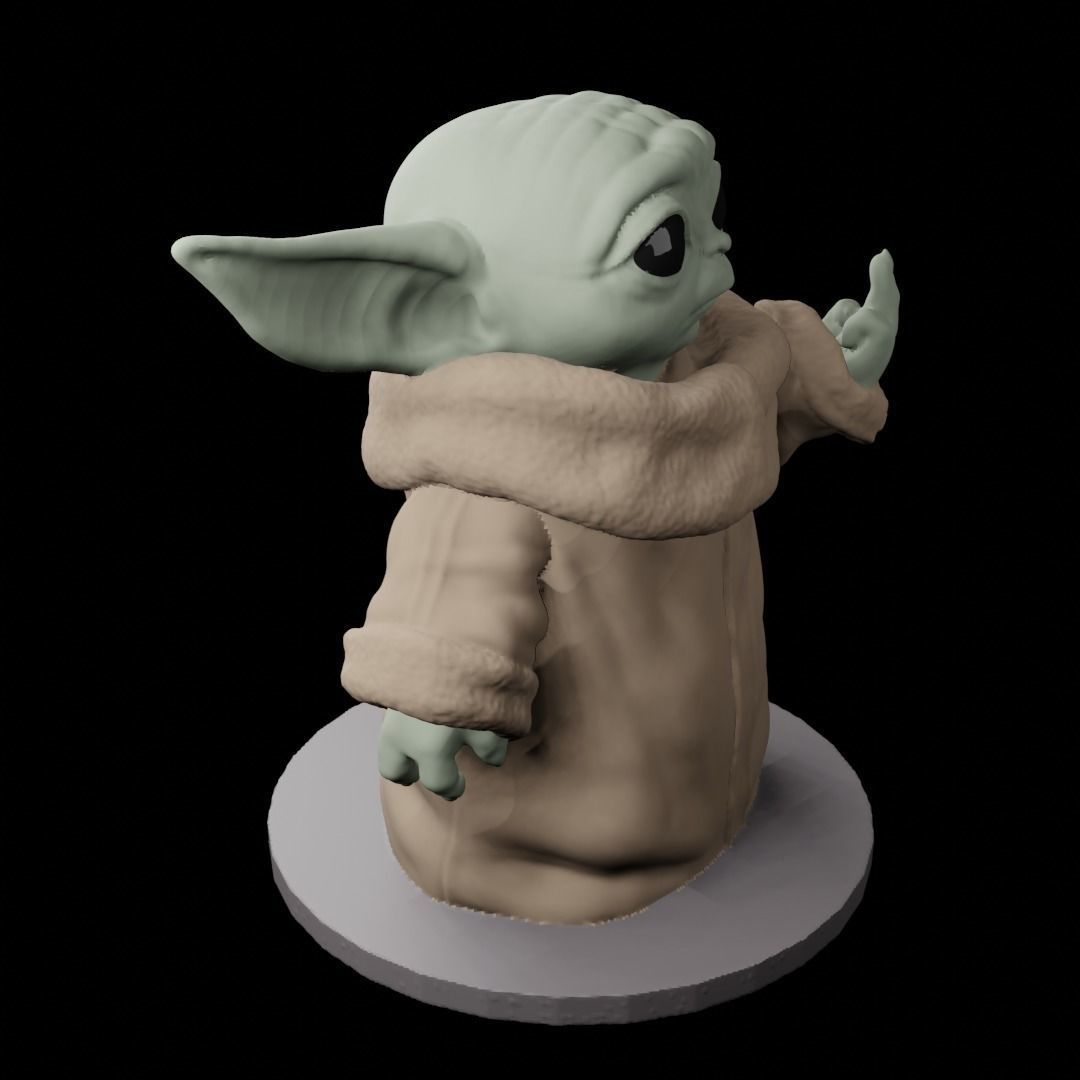Badass baby yoda 3D model 3D printable | CGTrader