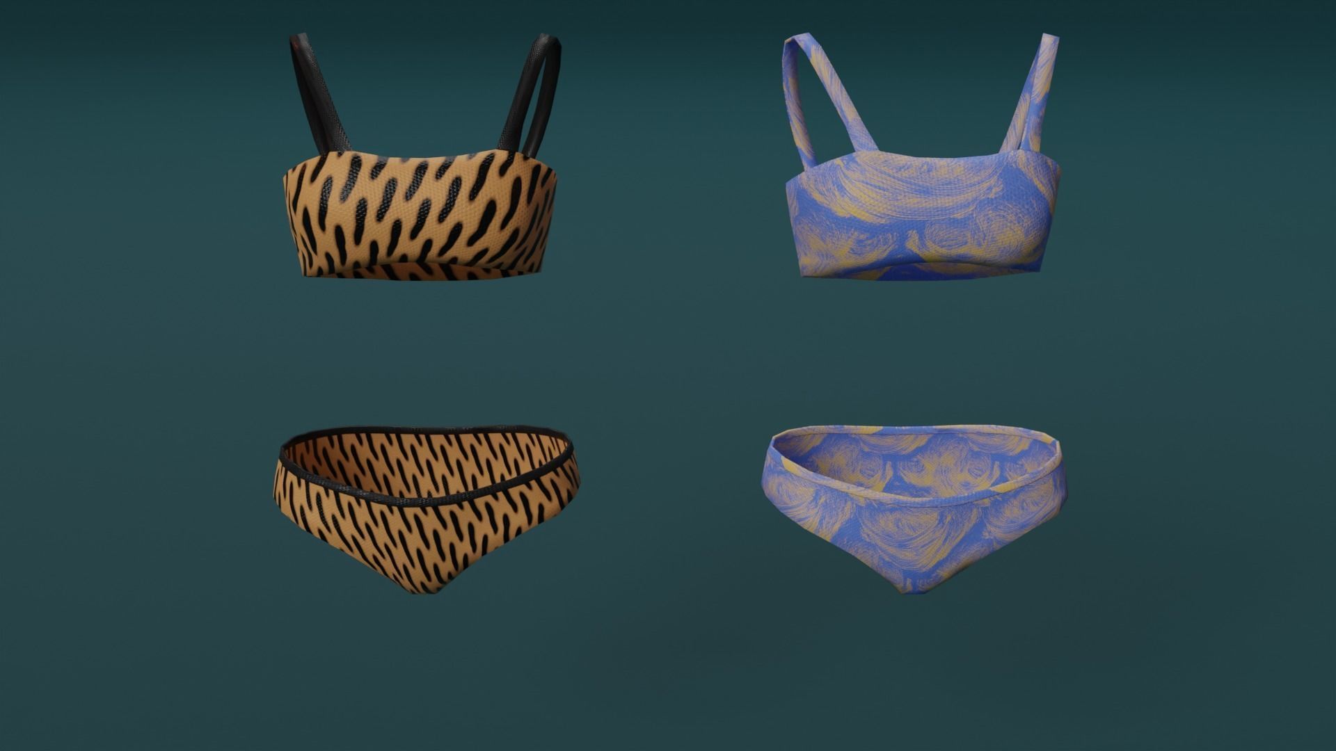 3D model Swimwear costumes pack VR / AR / low-poly | CGTrader