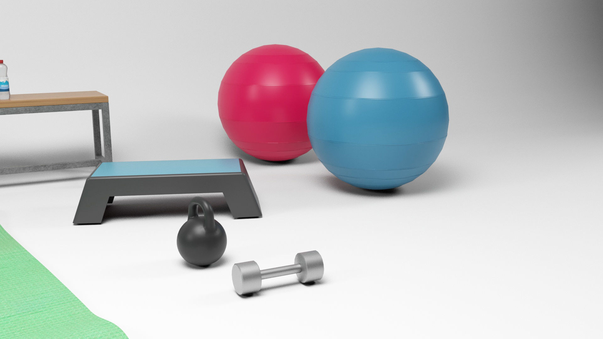 3D model Fitness Props VR / AR / low-poly | CGTrader