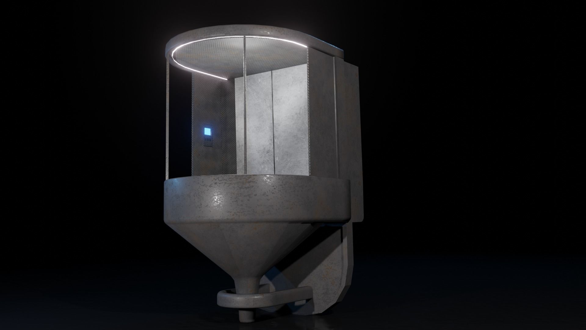 3D model Sci Fi Round Elevator model VR / AR / low-poly | CGTrader
