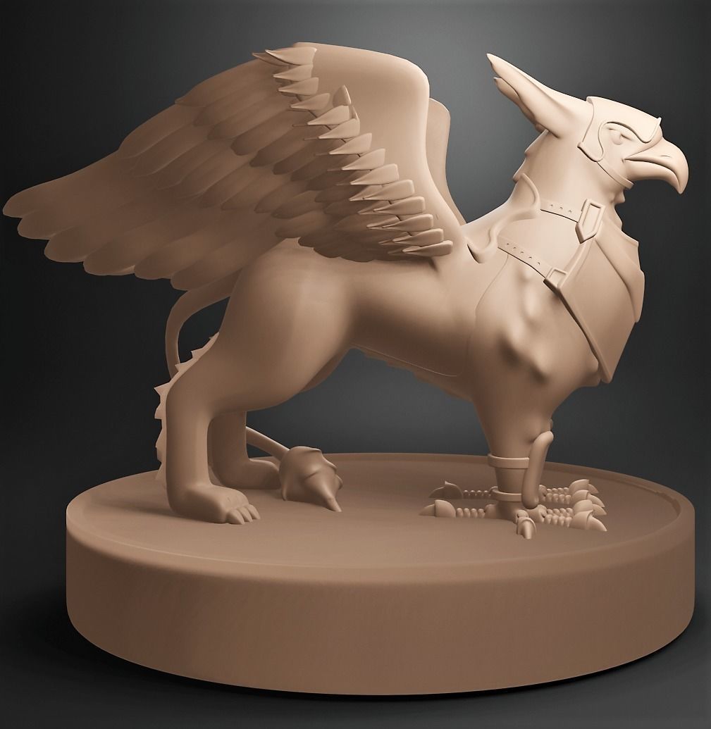 Griph statue of eagle 3D model 3D printable | CGTrader