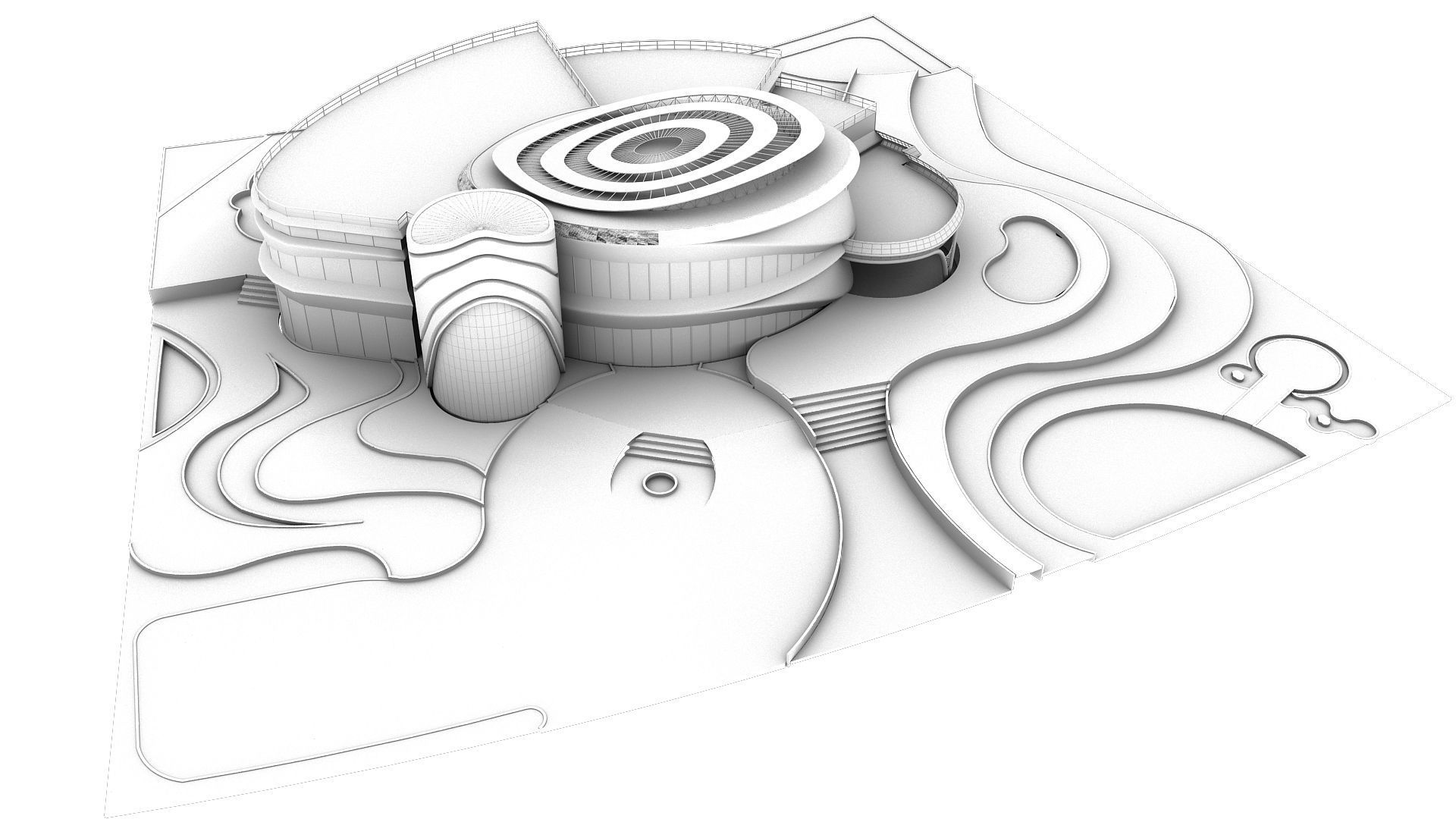 0019 - Organic Palace - 2Ds Drawing - 3Ds Files 3D model | CGTrader