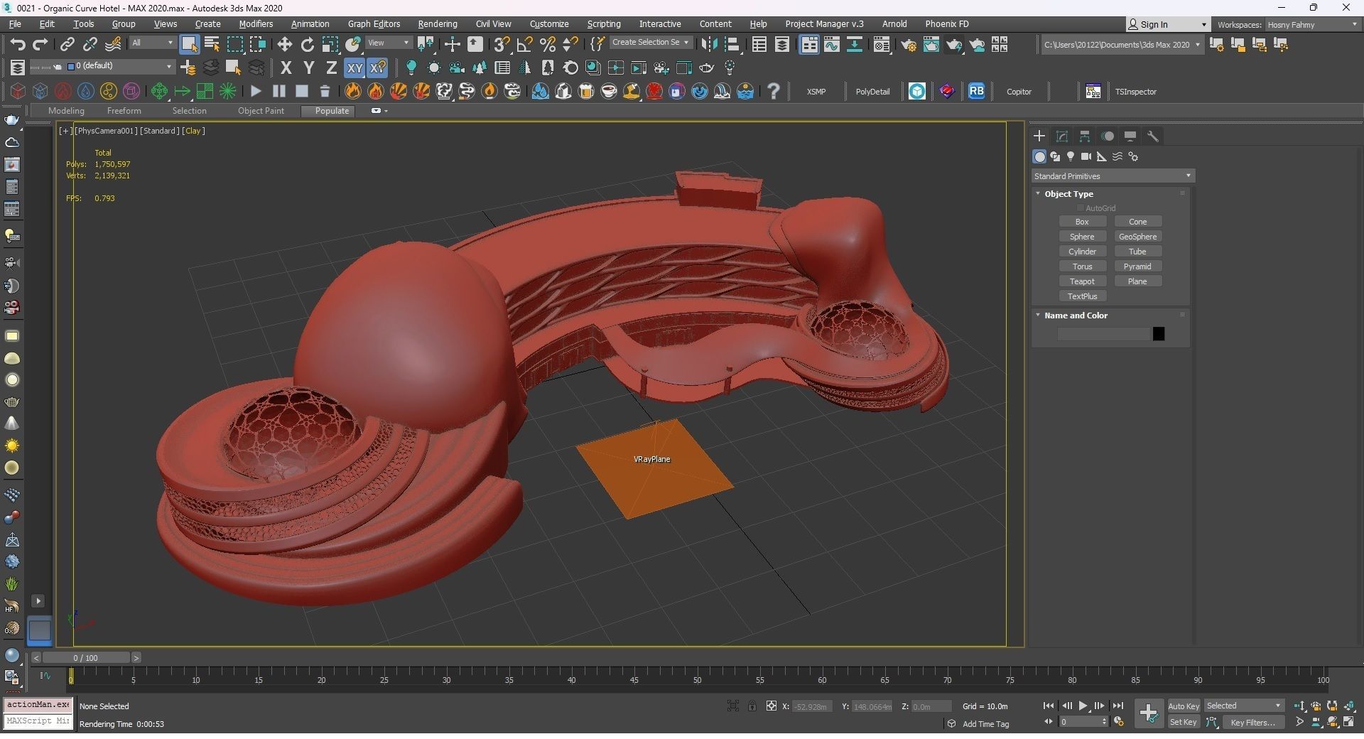 0021 - Organic Curve Hotel - 2Ds Plans - 3Ds Files 3D model | CGTrader